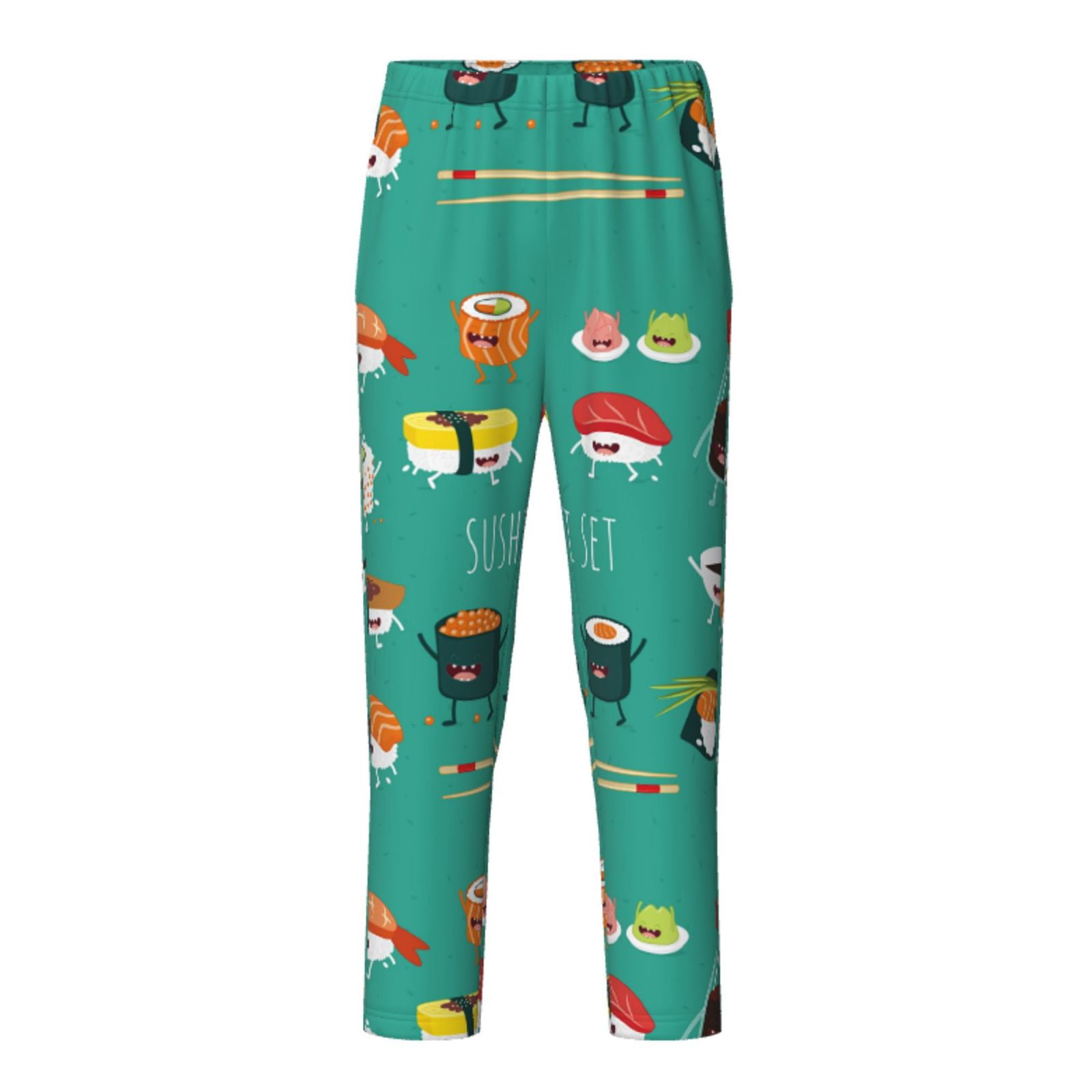 Yiaed Cute Sushi Print Teenagers' Lounge Pants, Loose PJ Bottoms, Long ...