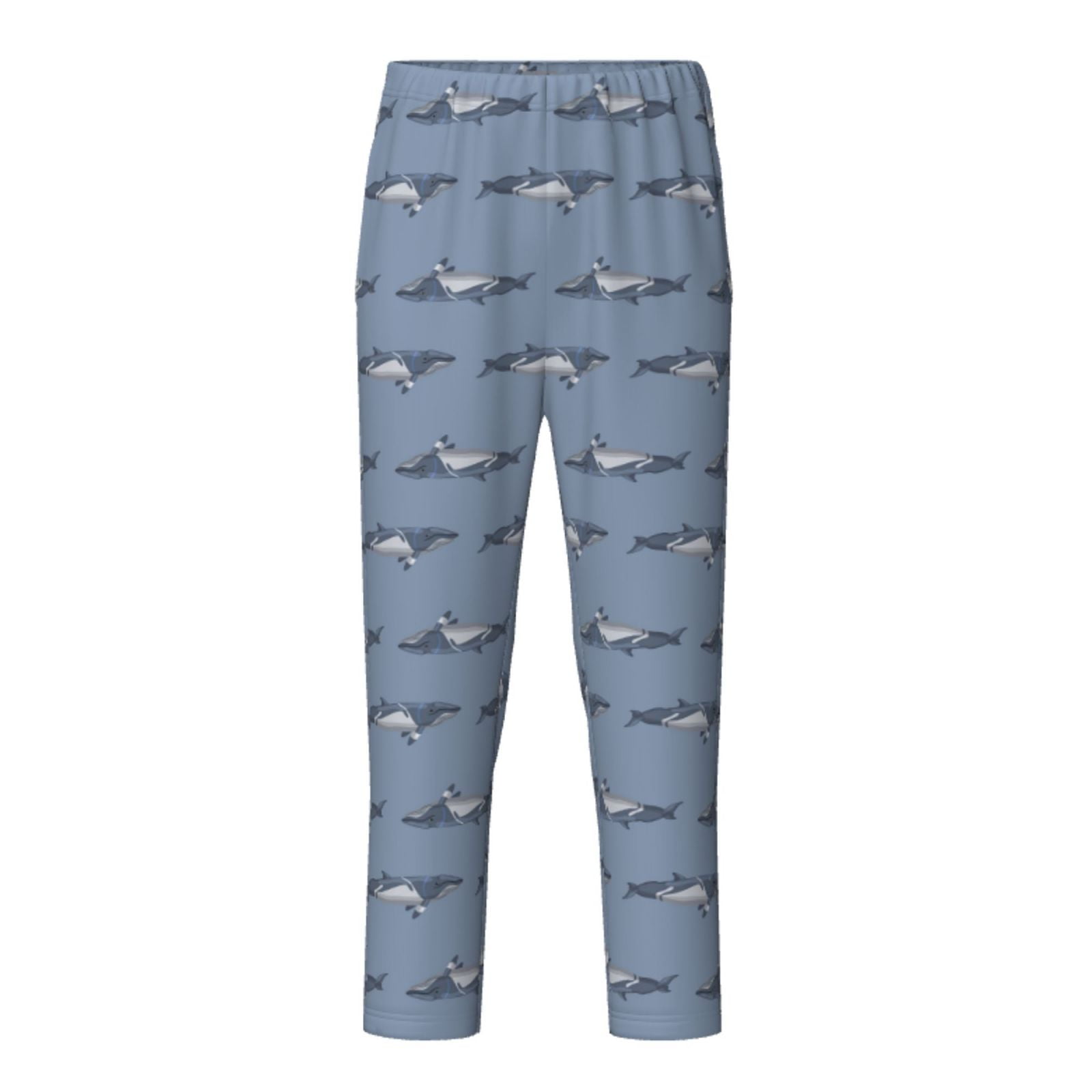 Yiaed Cute Whale Print Teenagers' Lounge Pants, Loose PJ Bottoms, Long ...