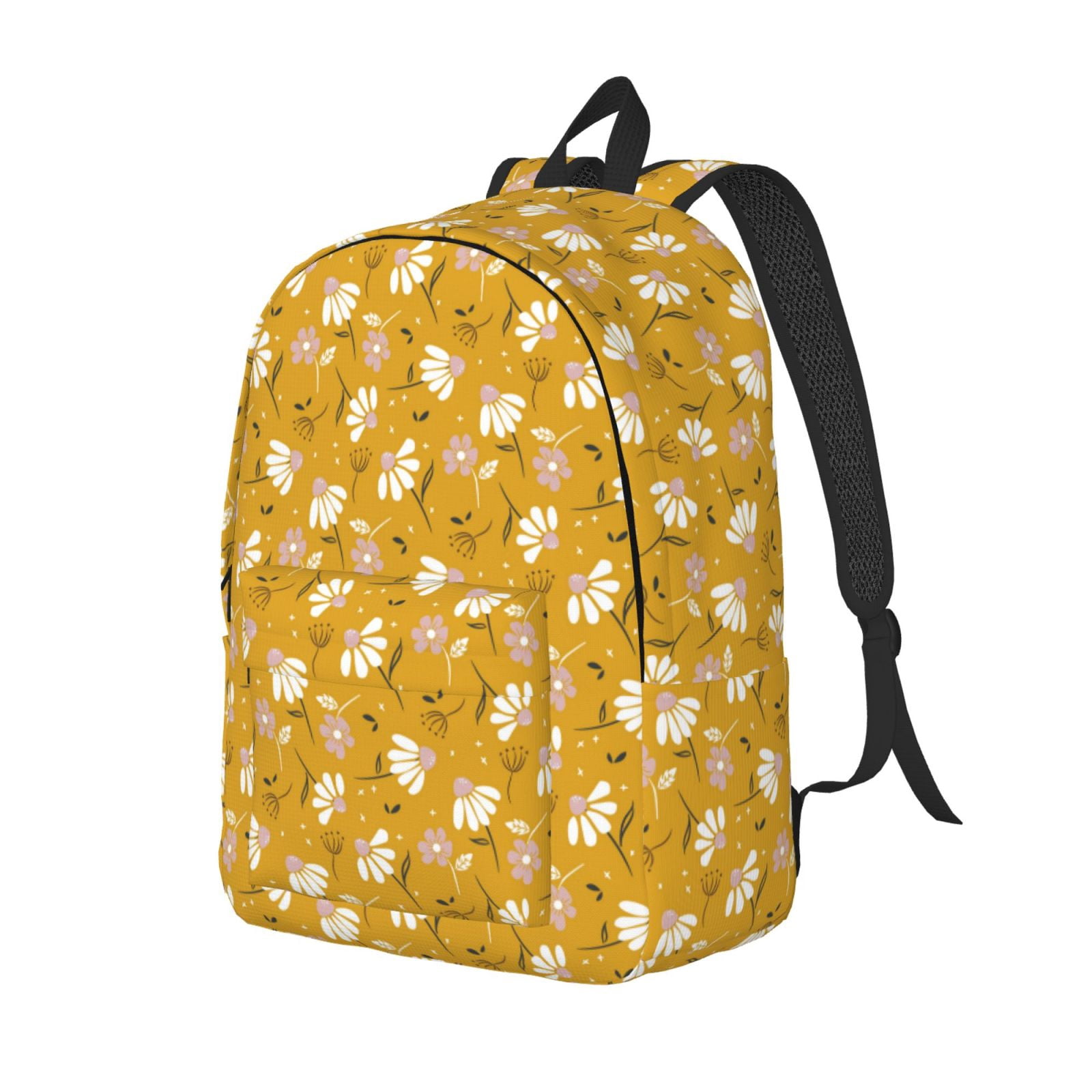 Yiaed Daisies Flowers Print Print Laptop Backpack Travel Canvas ...