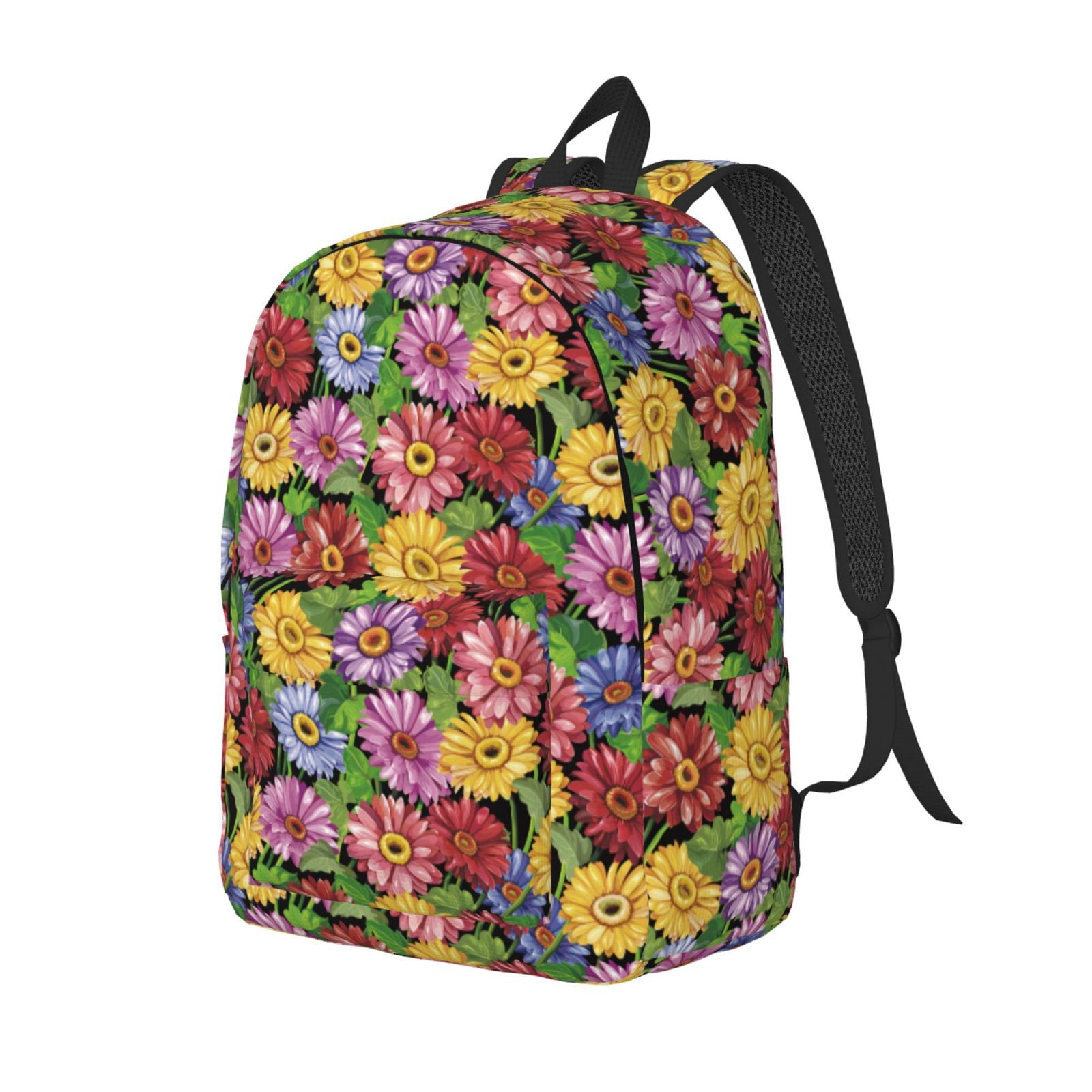 Yiaed Daisies Flowers Print Print Laptop Backpack Travel Canvas ...