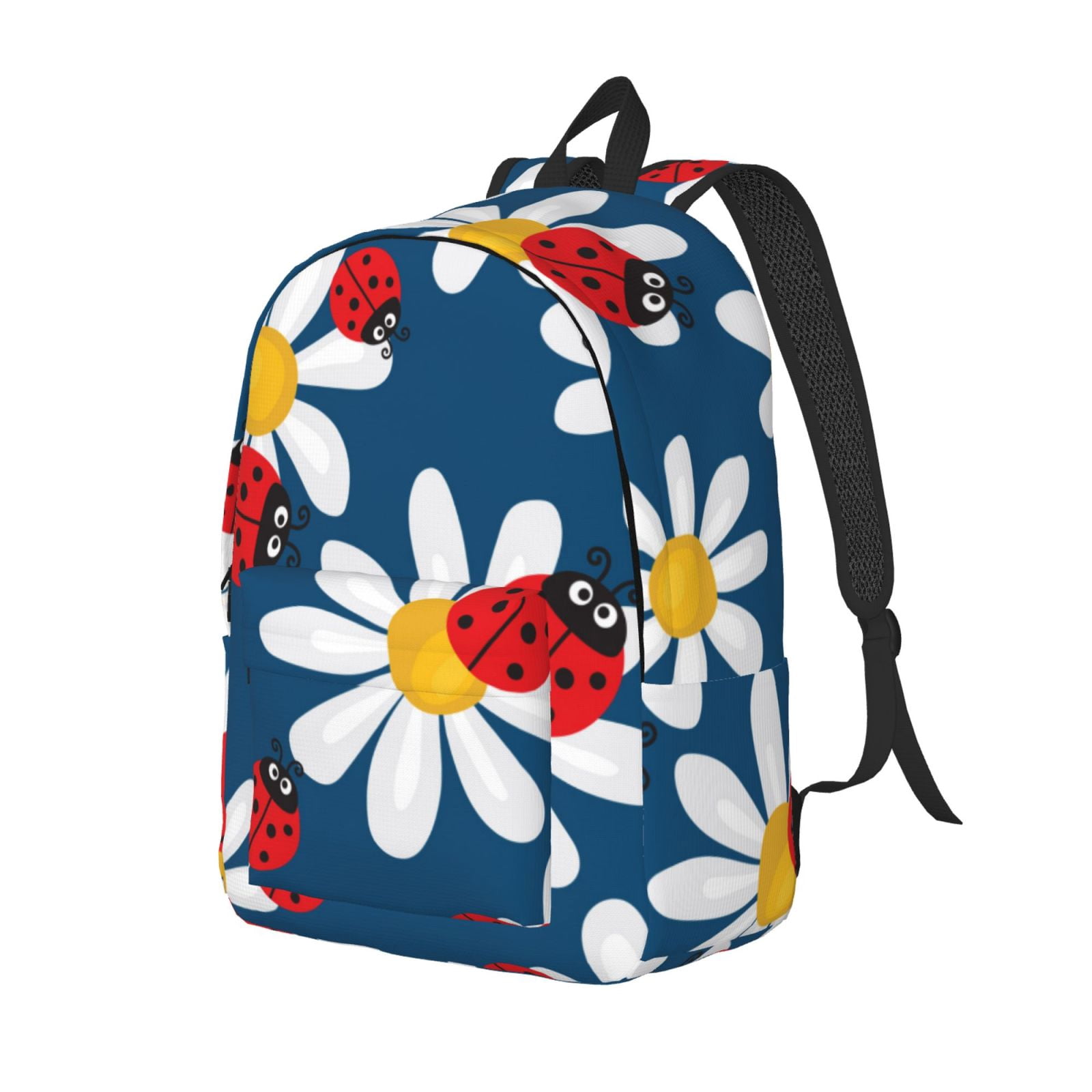 Yiaed Daisies With Ladybugs Print Laptop Backpack Travel Canvas ...