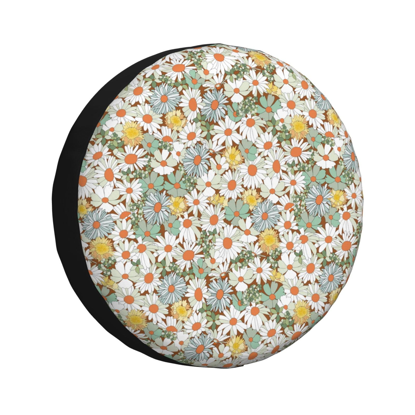 Yiaed Daisy Print Tire Wheel Cover, Waterproof Spare Tire Cover Fit for ...