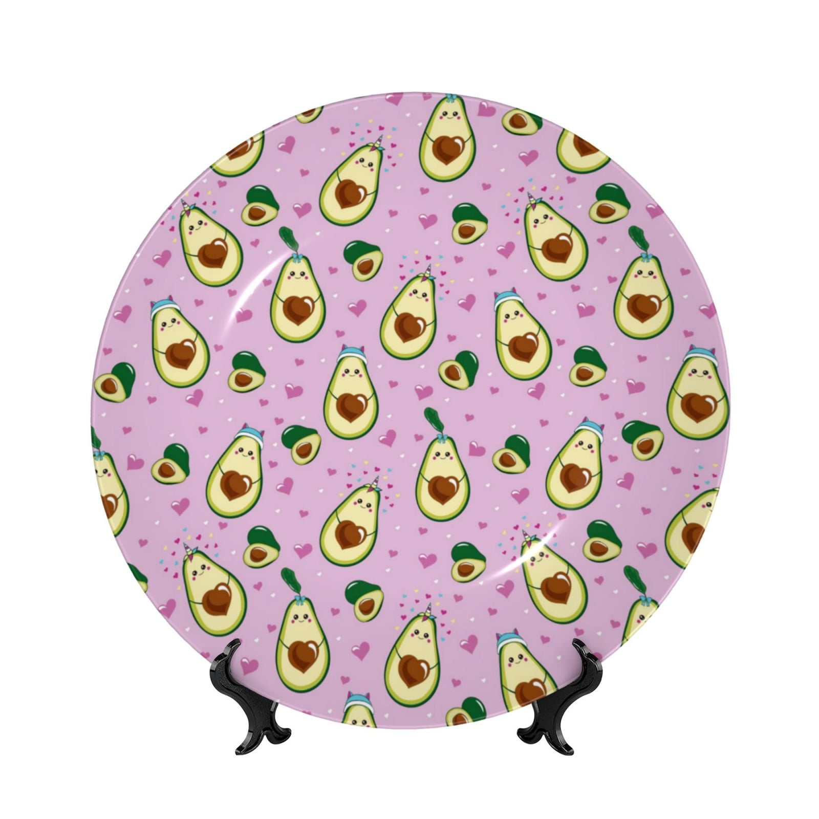 Yiaed Different Avocados Print Bone China Decorative Plate Ceramic ...