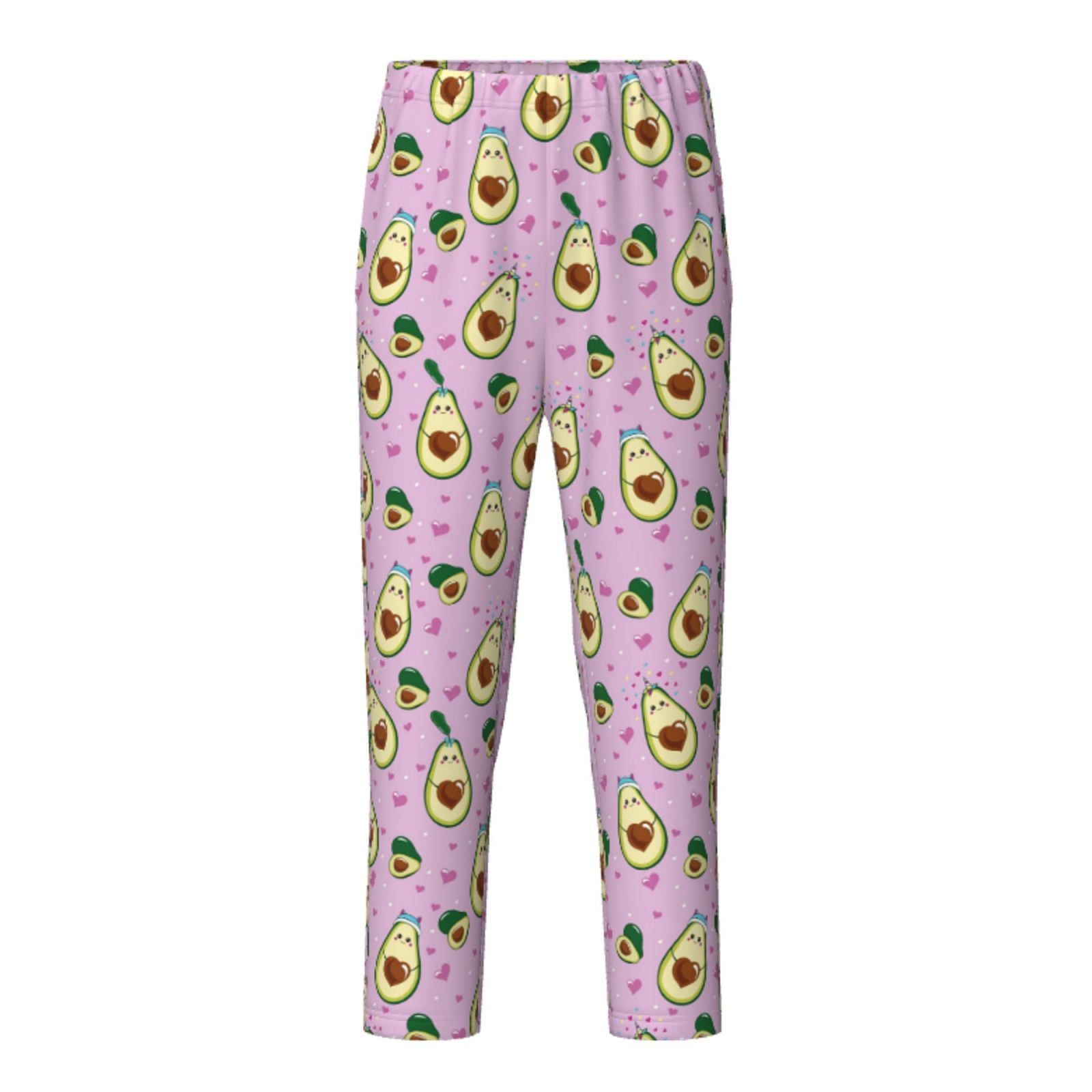 Yiaed Different Avocados Print Teenagers' Lounge Pants, Loose PJ ...