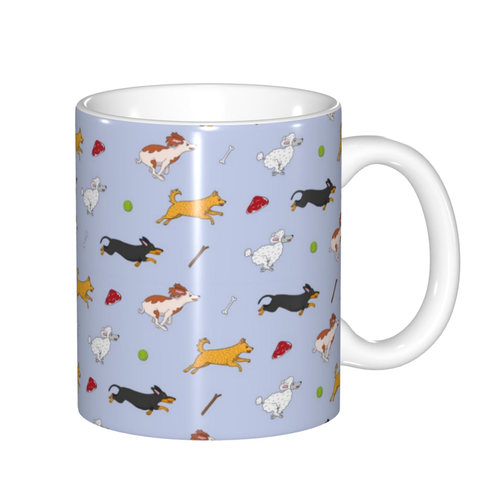 Yiaed Dogs Are Running Print Ceramics Coffee,Large Handle Design,Extra ...