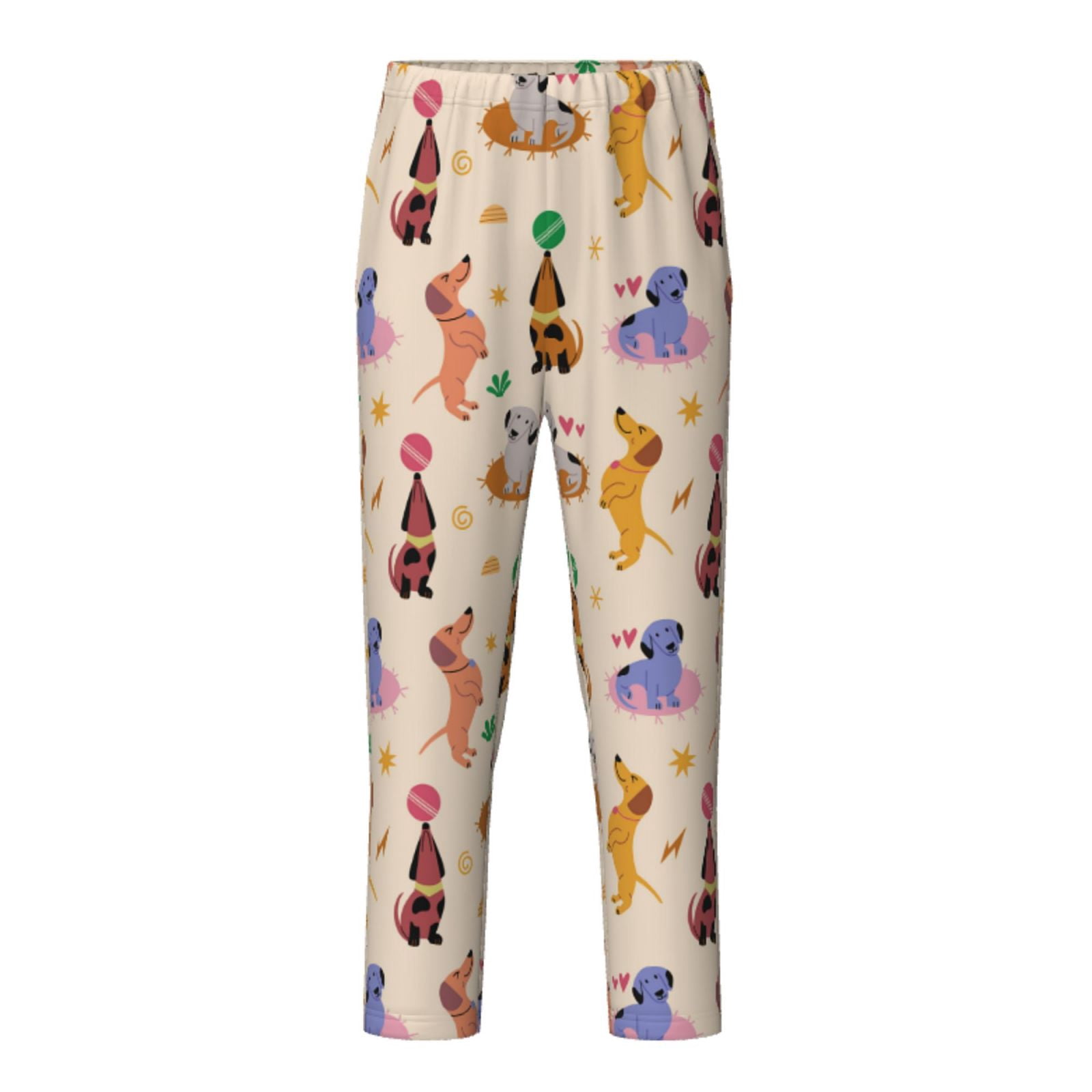 Yiaed Dogs In Different Poses Print Teenagers' Lounge Pants, Loose PJ ...