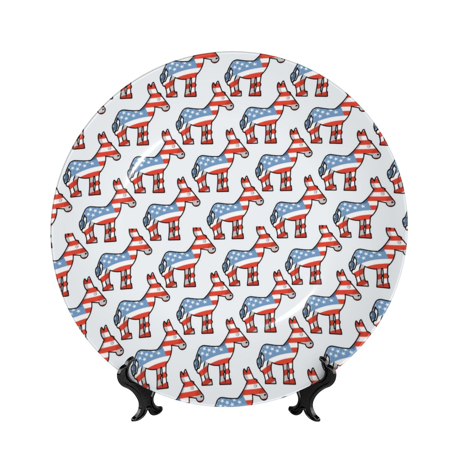 Yiaed Donkey Print Bone China Decorative Plate Ceramic Dinner Plates ...