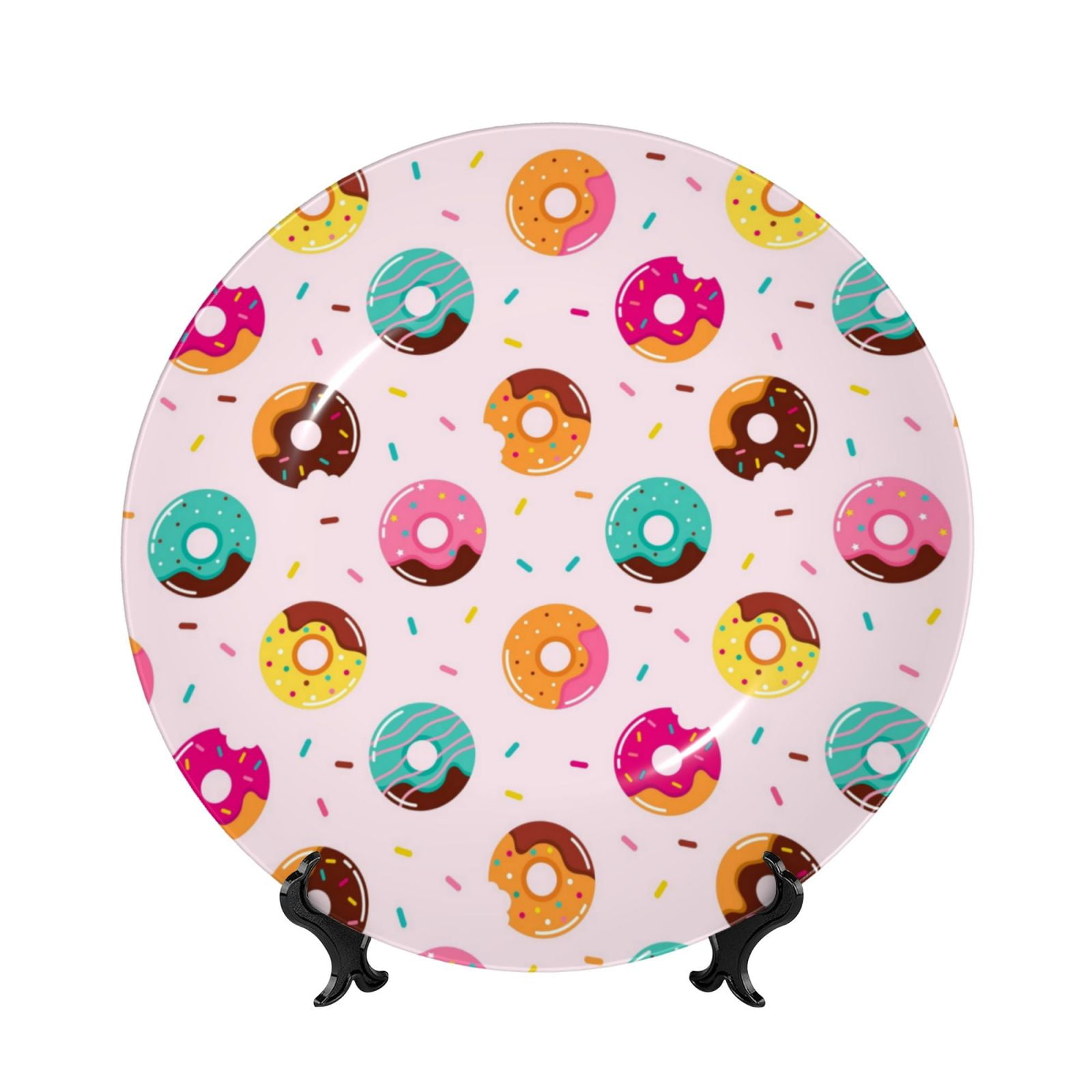 Yiaed Donut Print Bone China Decorative Plate Ceramic Dinner Plates Art ...