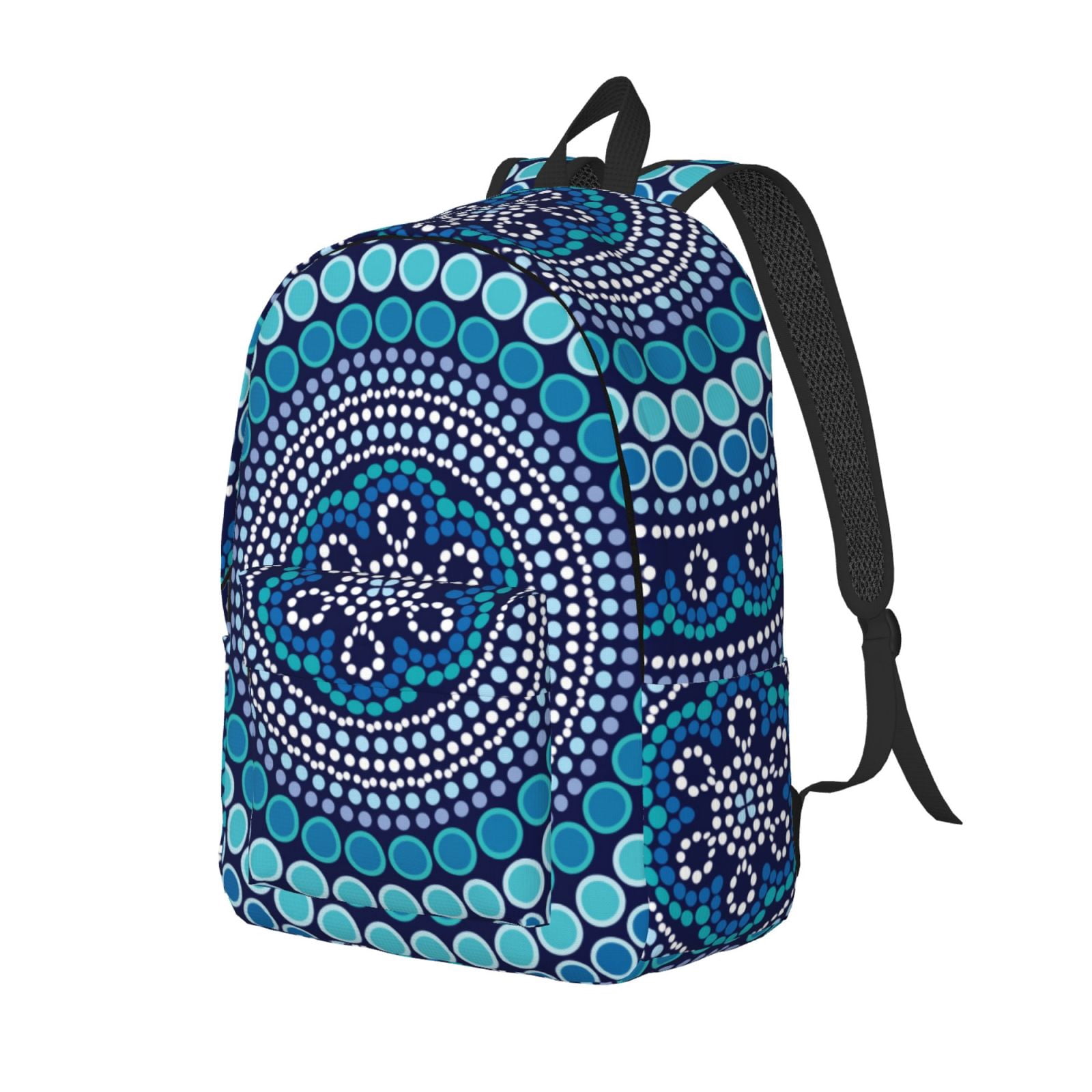 Yiaed Dot Painting Print Laptop Backpack Travel Canvas Backpack Vintage ...