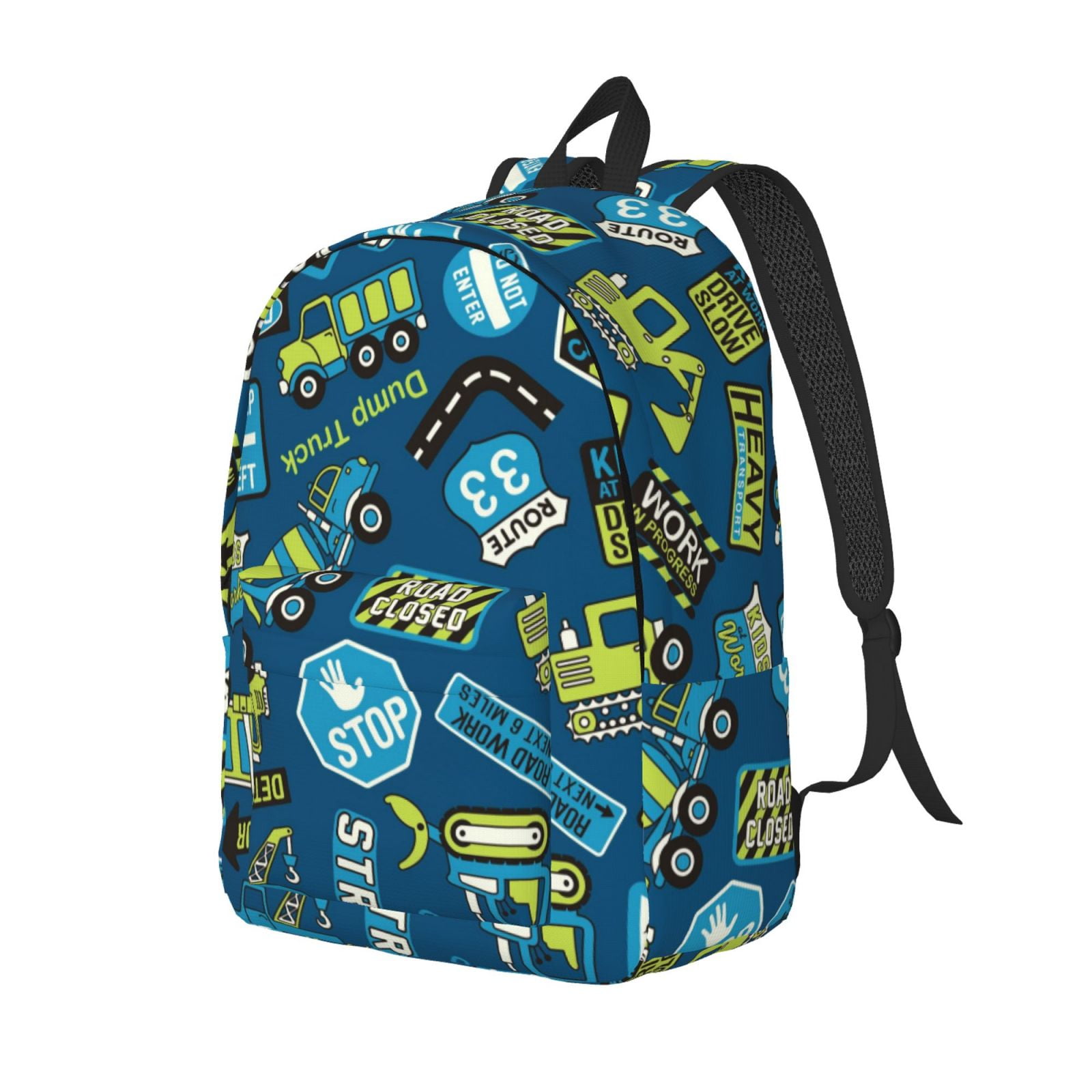 Yiaed Dump Truck Print Print Laptop Backpack Travel Canvas Backpack ...