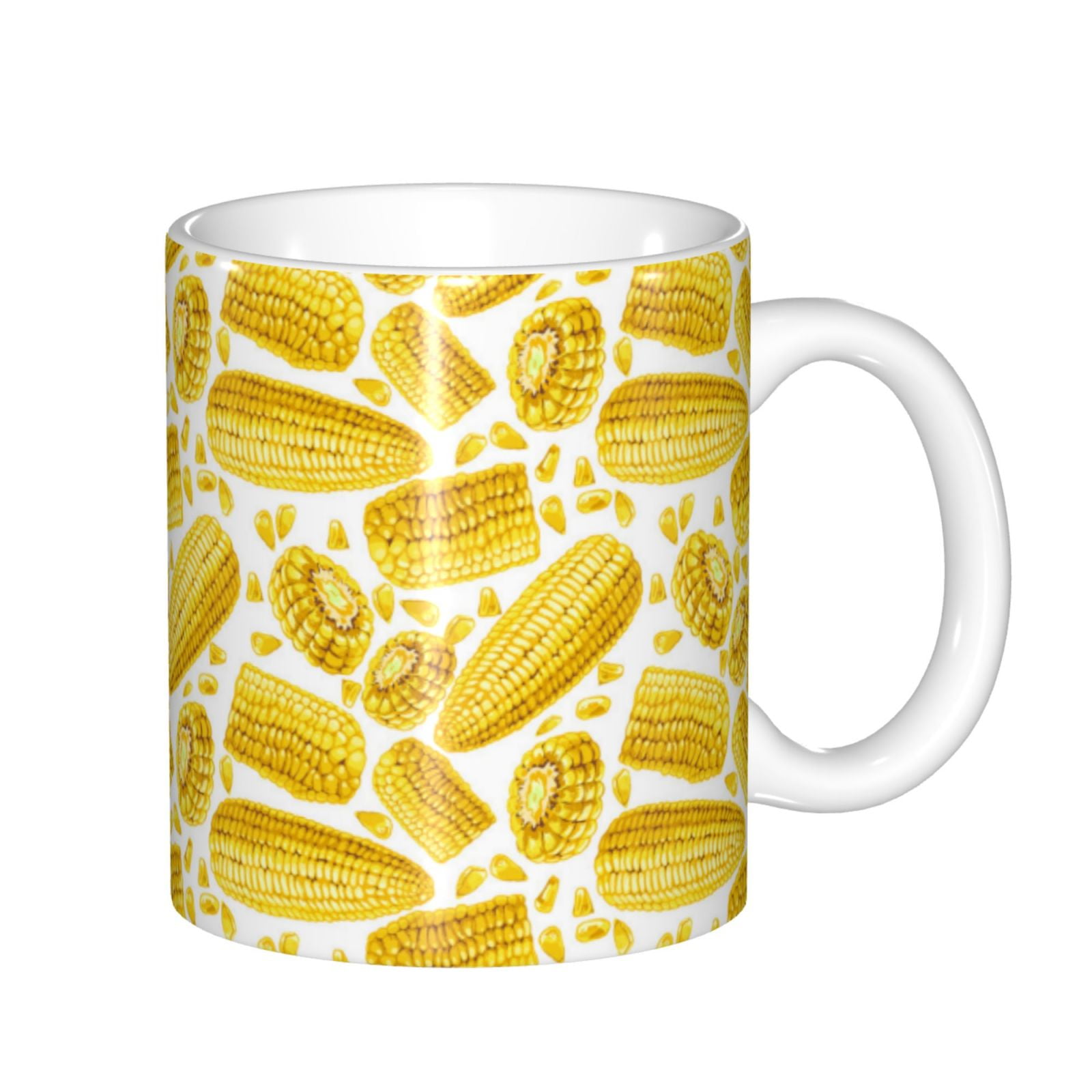 Yiaed Ears Of Corn Print Ceramics Coffee,Large Handle Design,Extra ...