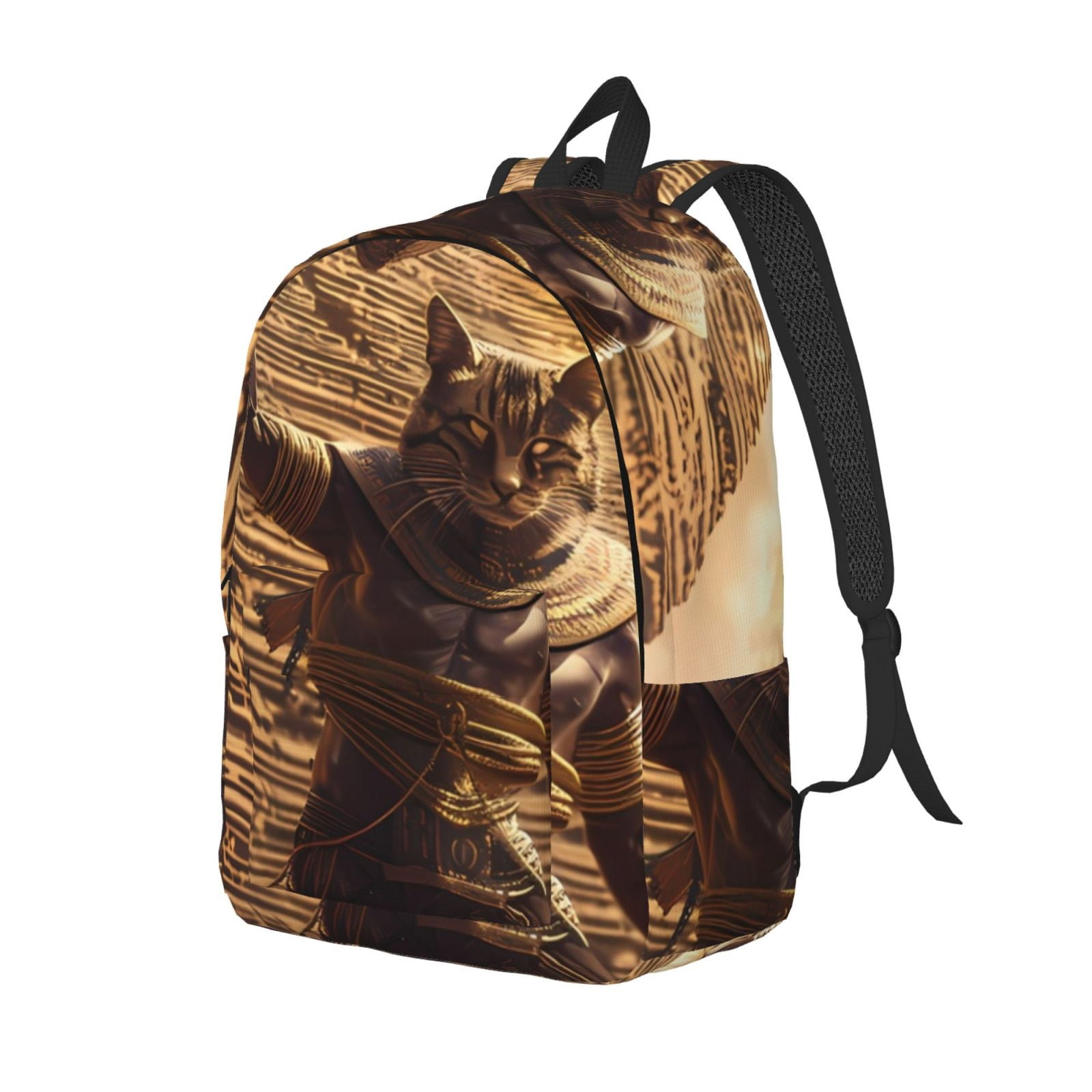 Yiaed Egyptian Cat Pharaoh Magic Print Laptop Backpack Travel Canvas ...