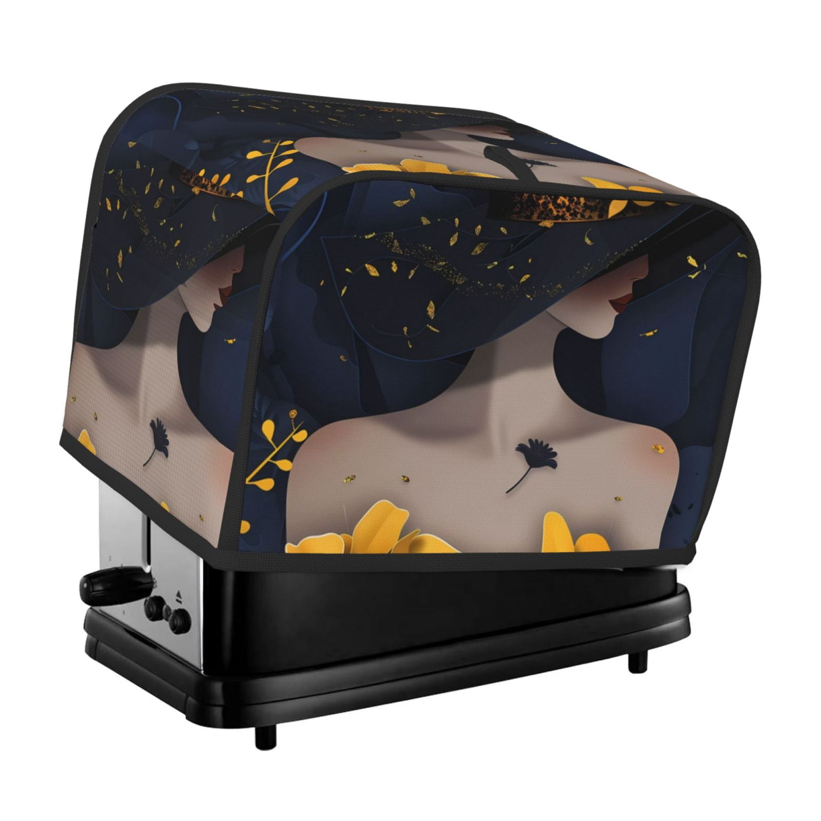 Yiaed Elegant Lady With Hat Print Two Slice Bread Machine Cover ...