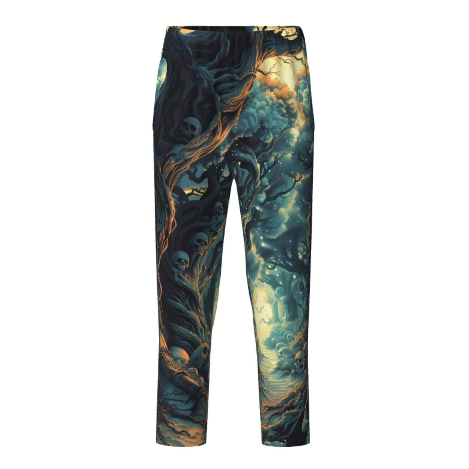 Yiaed Enchanted Forest Skull Path Print Teenagers' Lounge Pants, Loose ...