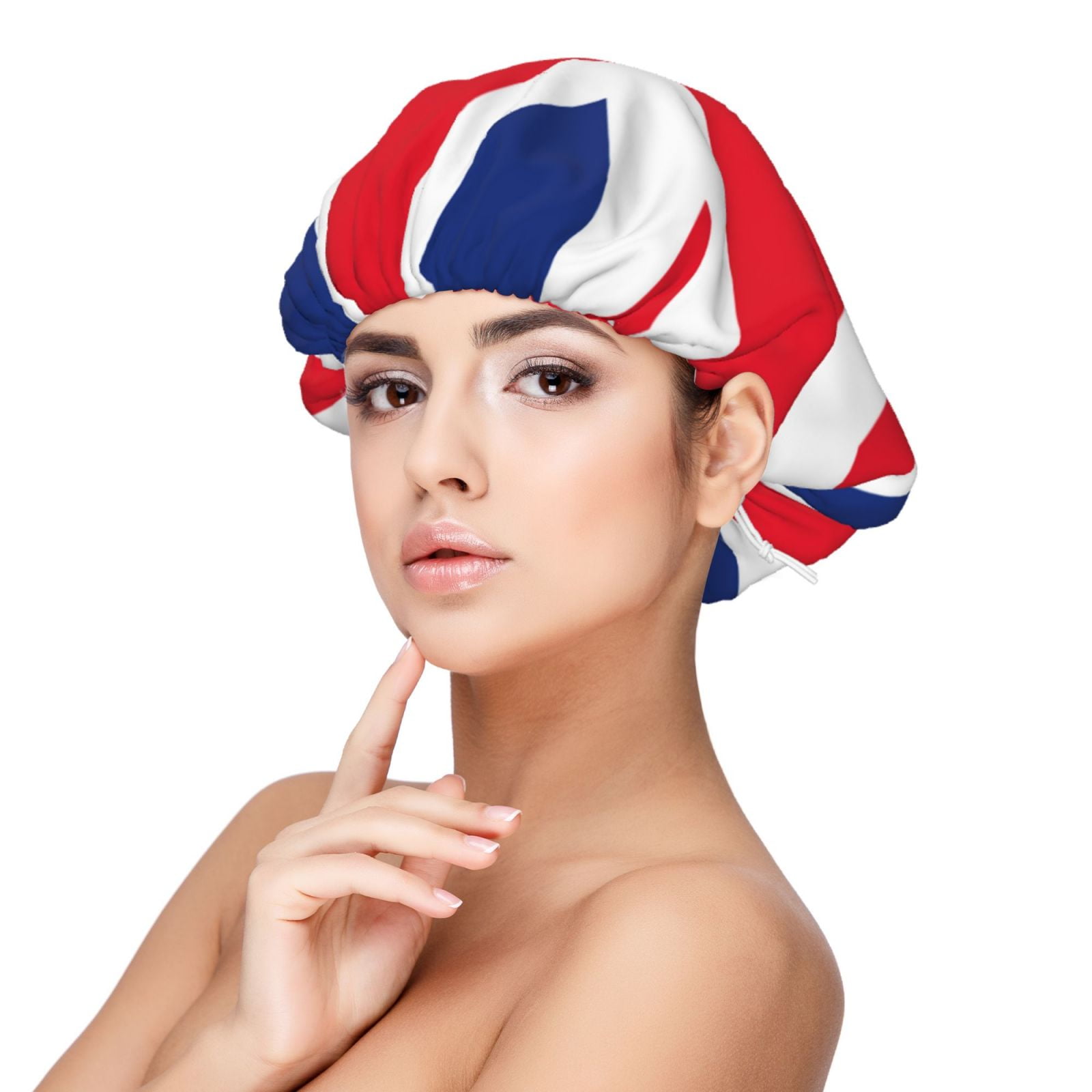 Yiaed English Print Satin Bonnet Silk Bonnet Hair Bonnet for Sleeping ...