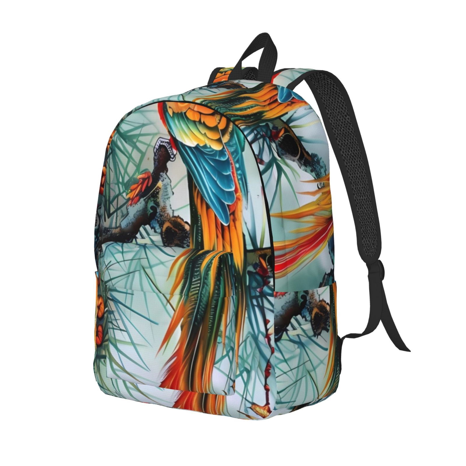 Yiaed Exotic Birds Forest Print Laptop Backpack Travel Canvas Backpack ...