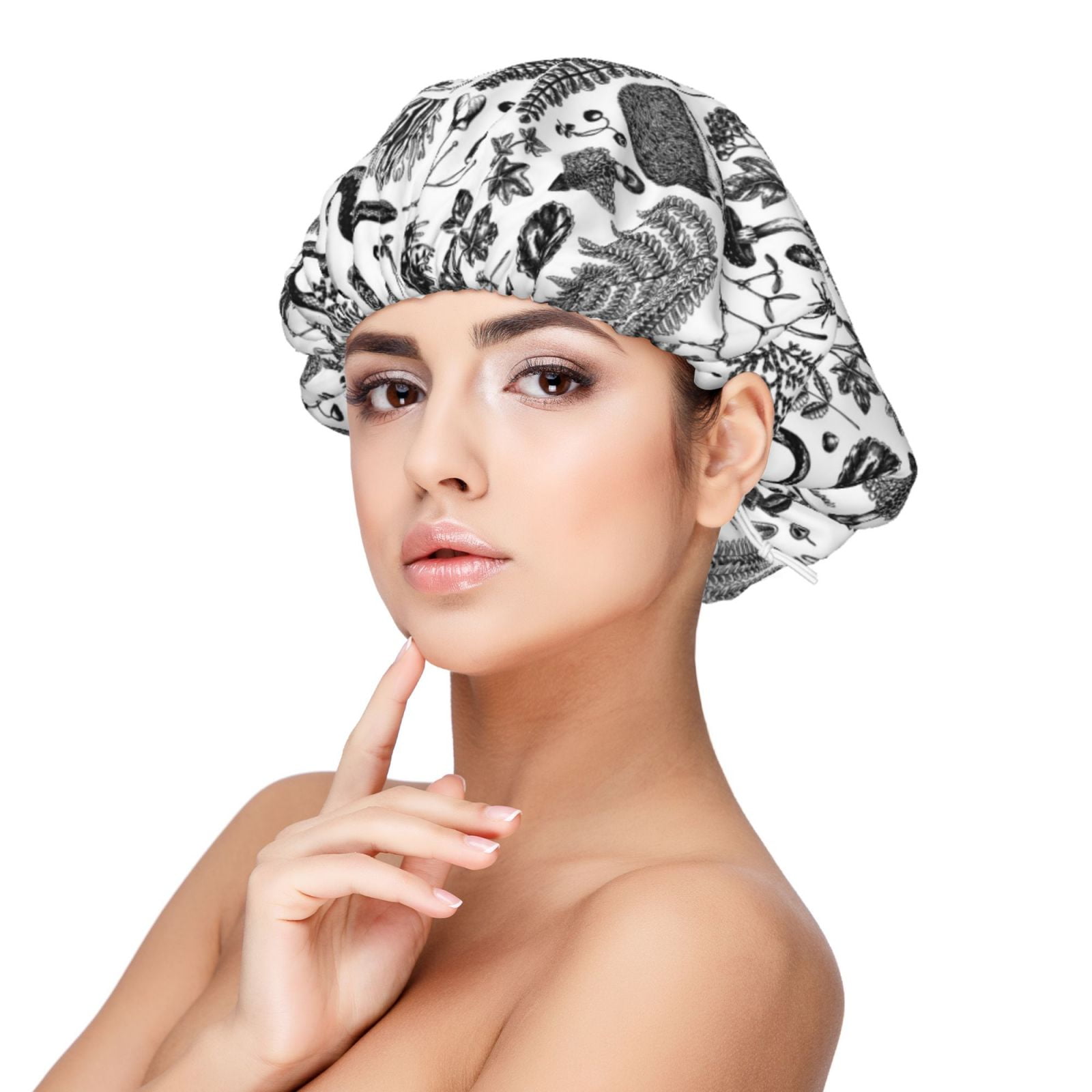 Yiaed Fall Forest Print Satin Bonnet Silk Bonnet Hair Bonnet for ...