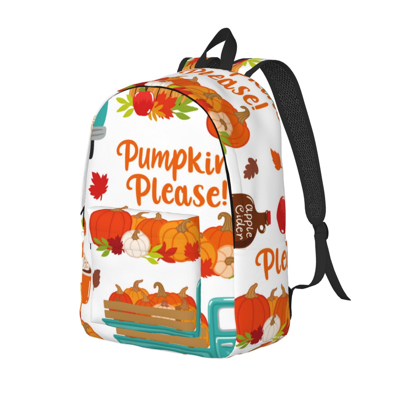 Yiaed Fall Pumpkins Print Laptop Backpack Travel Canvas Backpack ...