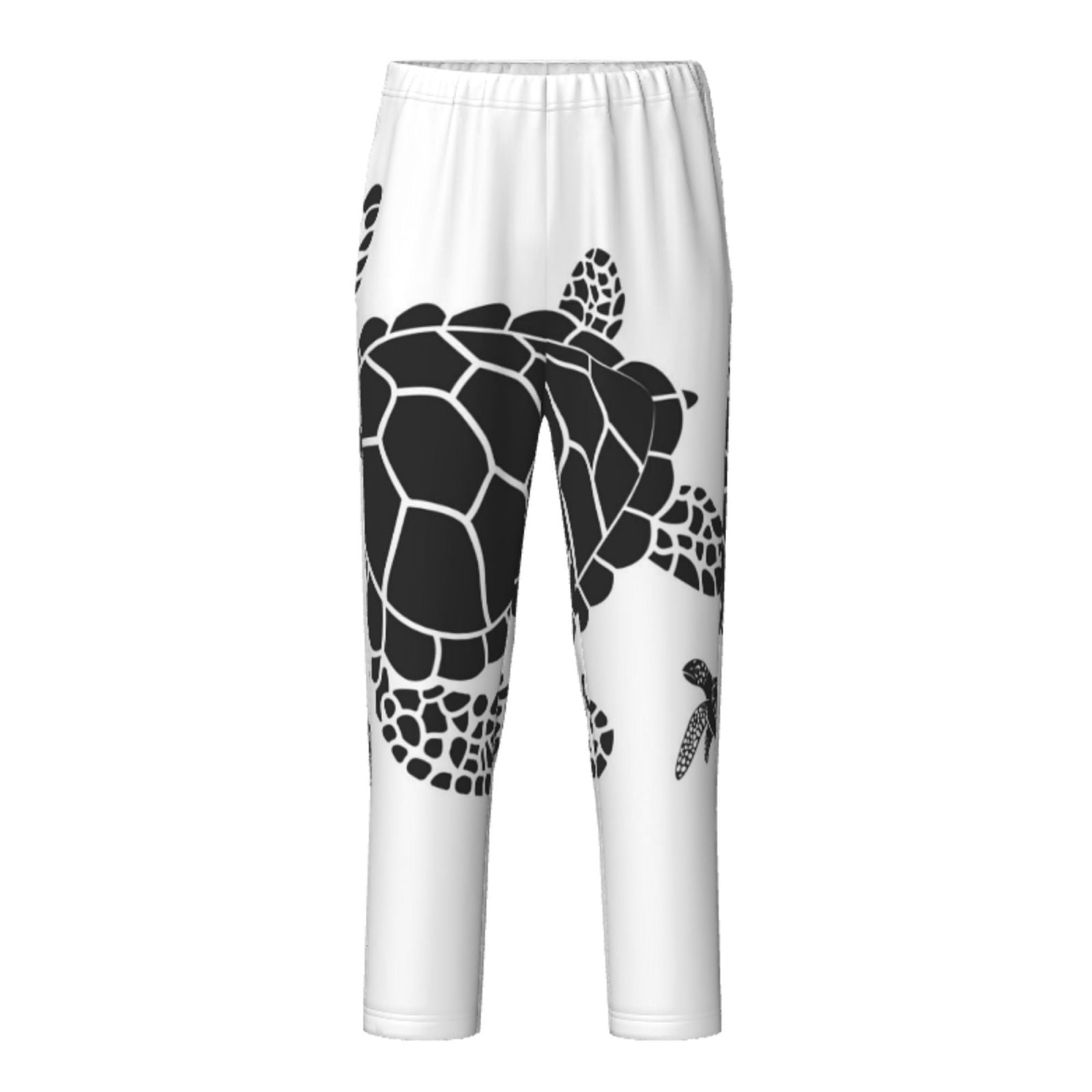Yiaed Family Of Sea Turtles Print Teenagers' Lounge Pants, Loose PJ ...