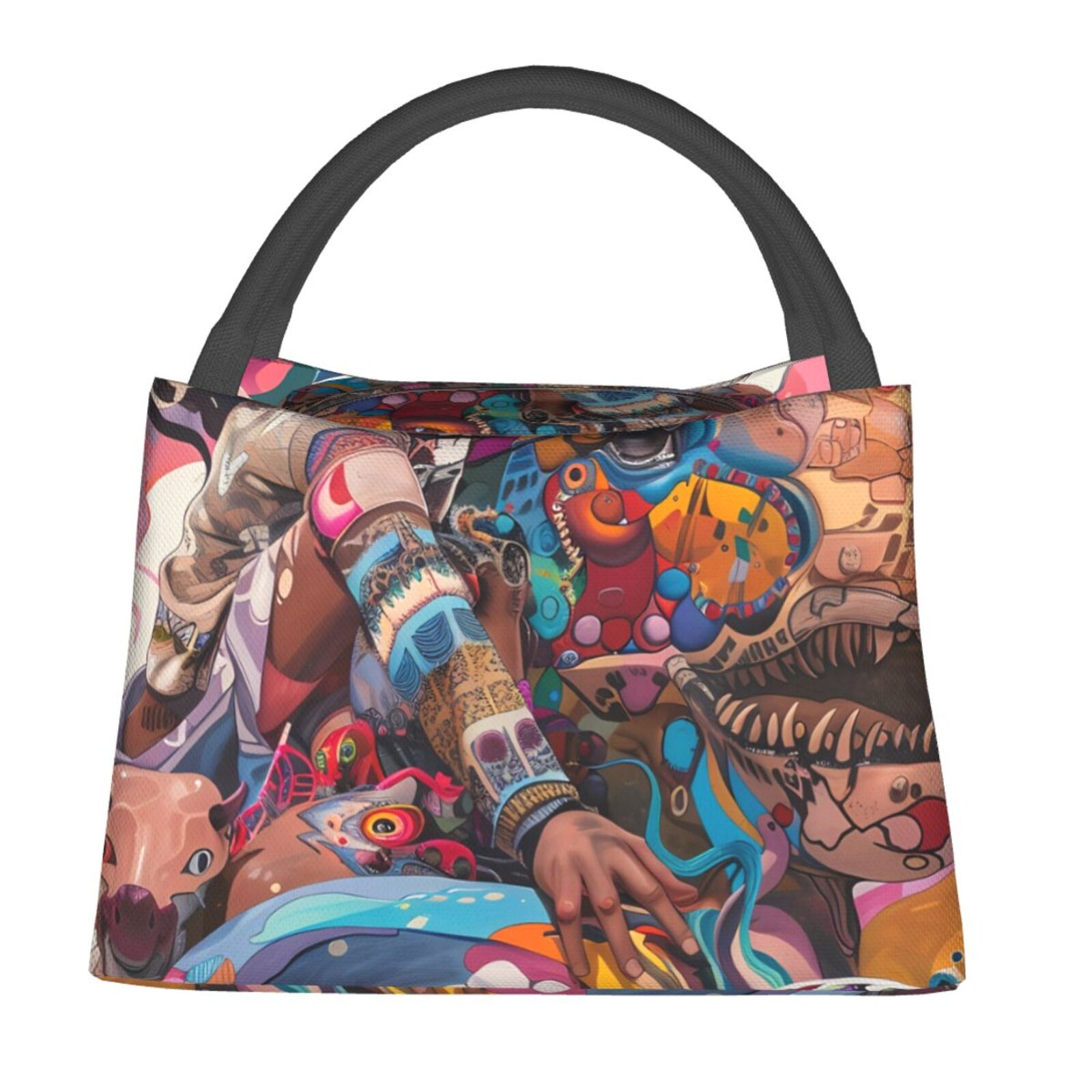 Yiaed Fantasy Colorful Beast Print Lunch box lunch bag Portable ...