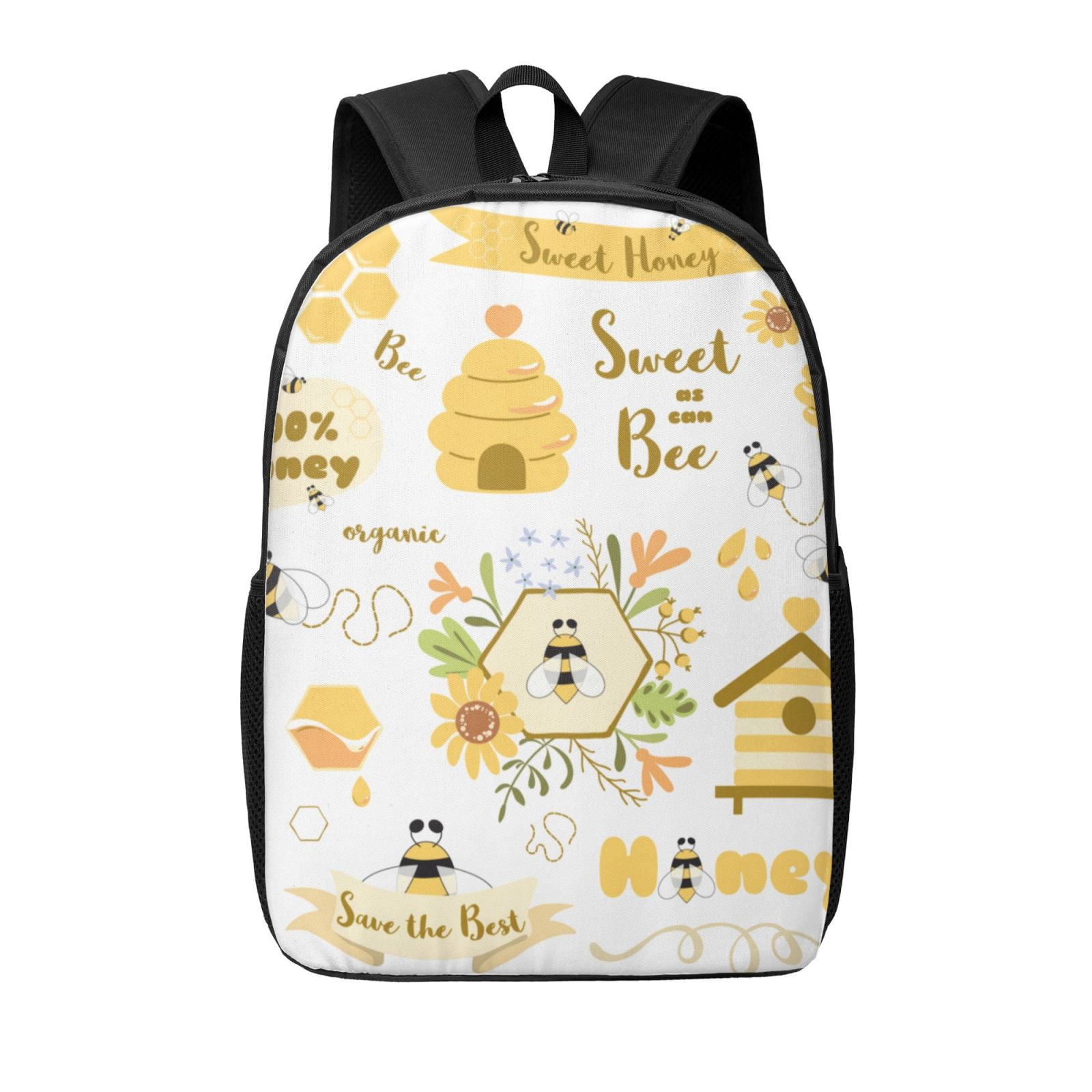 Yiaed Farm Bee Cute Honey Print Travel Laptop Backpack, 17 Inch Extra ...