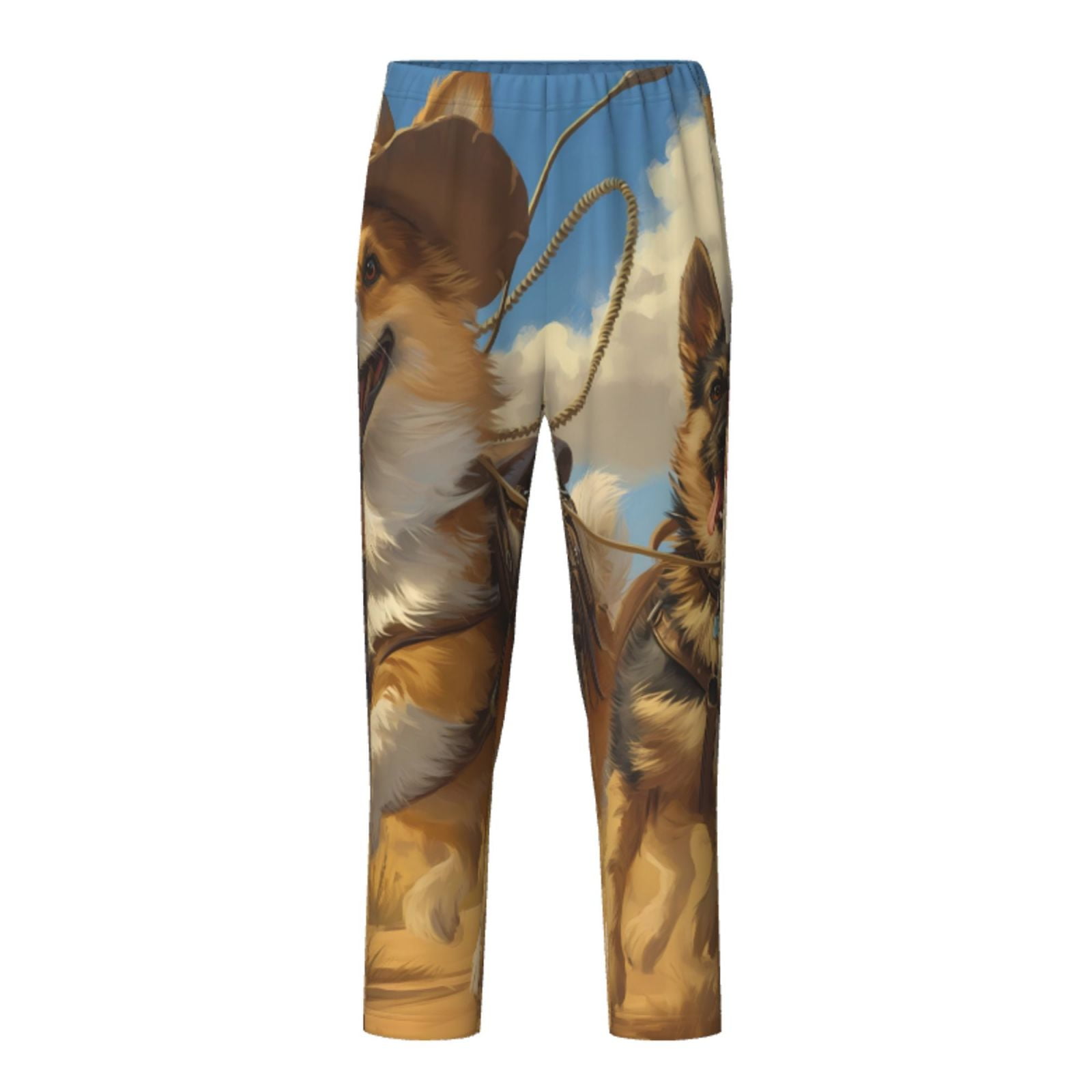 Yiaed Farm Corgi German Shepherd Print Teenagers' Lounge Pants, Loose ...