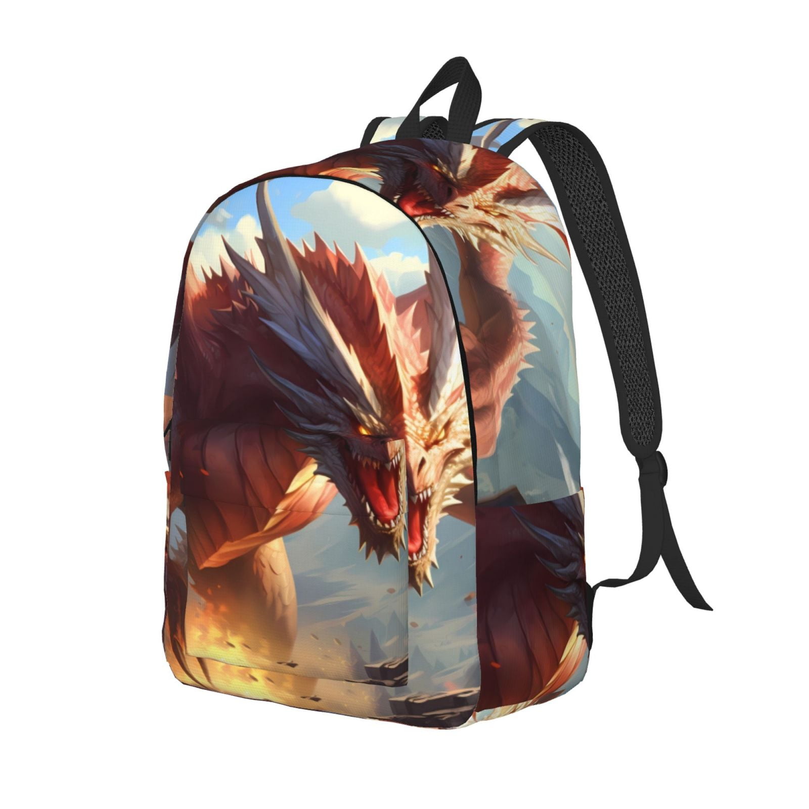 Yiaed Ferocious Dragon Fury Print Laptop Backpack Travel Canvas ...