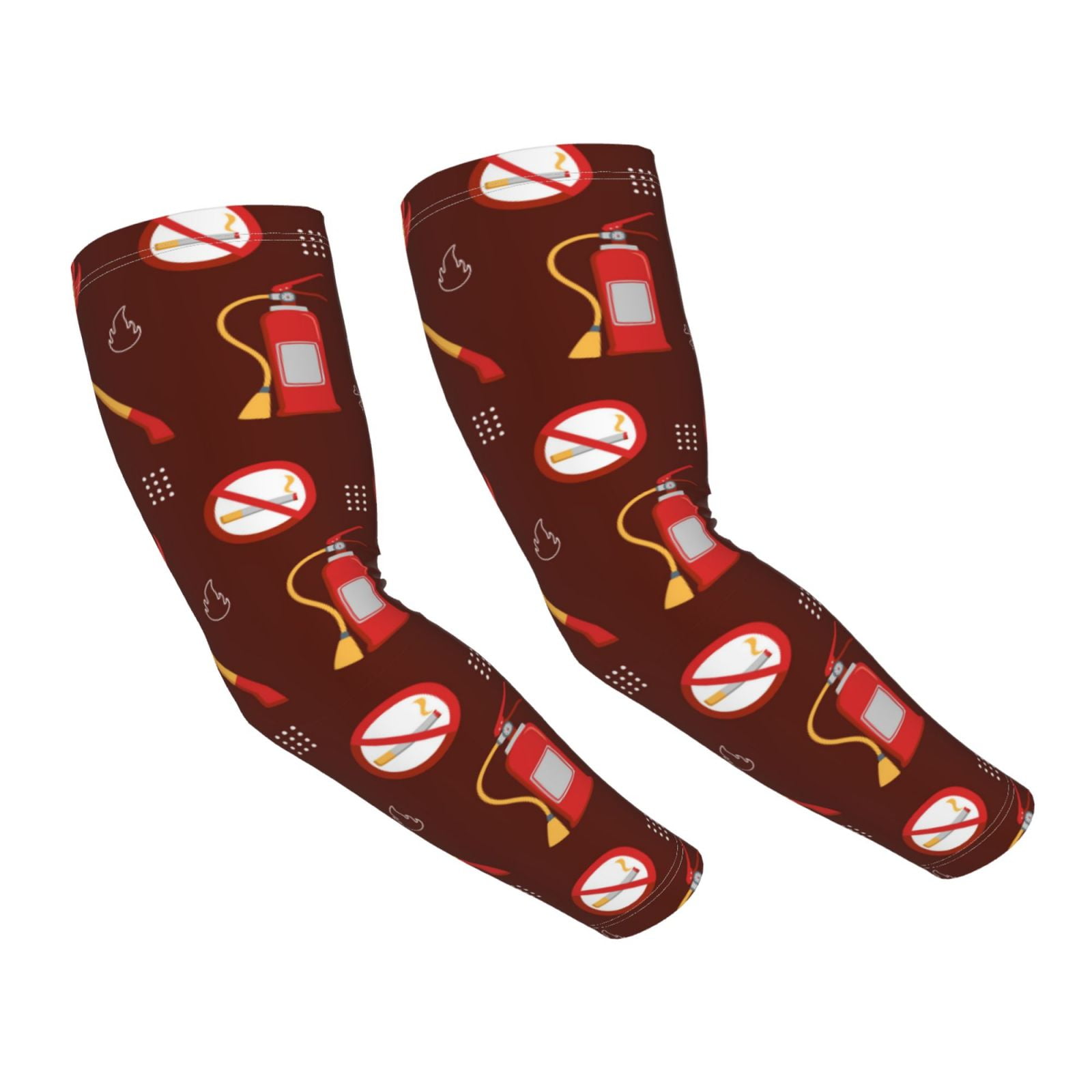 Yiaed Fire Extinguisher Print Arm Sleeves,Cooling UV Sun Protection ...