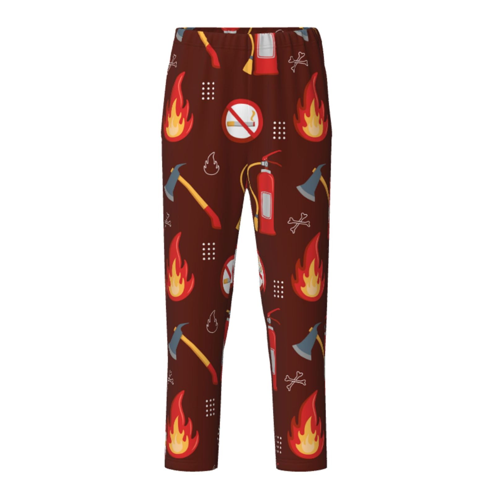 Yiaed Fire Extinguisher Print Teenagers' Lounge Pants, Loose PJ Bottoms ...