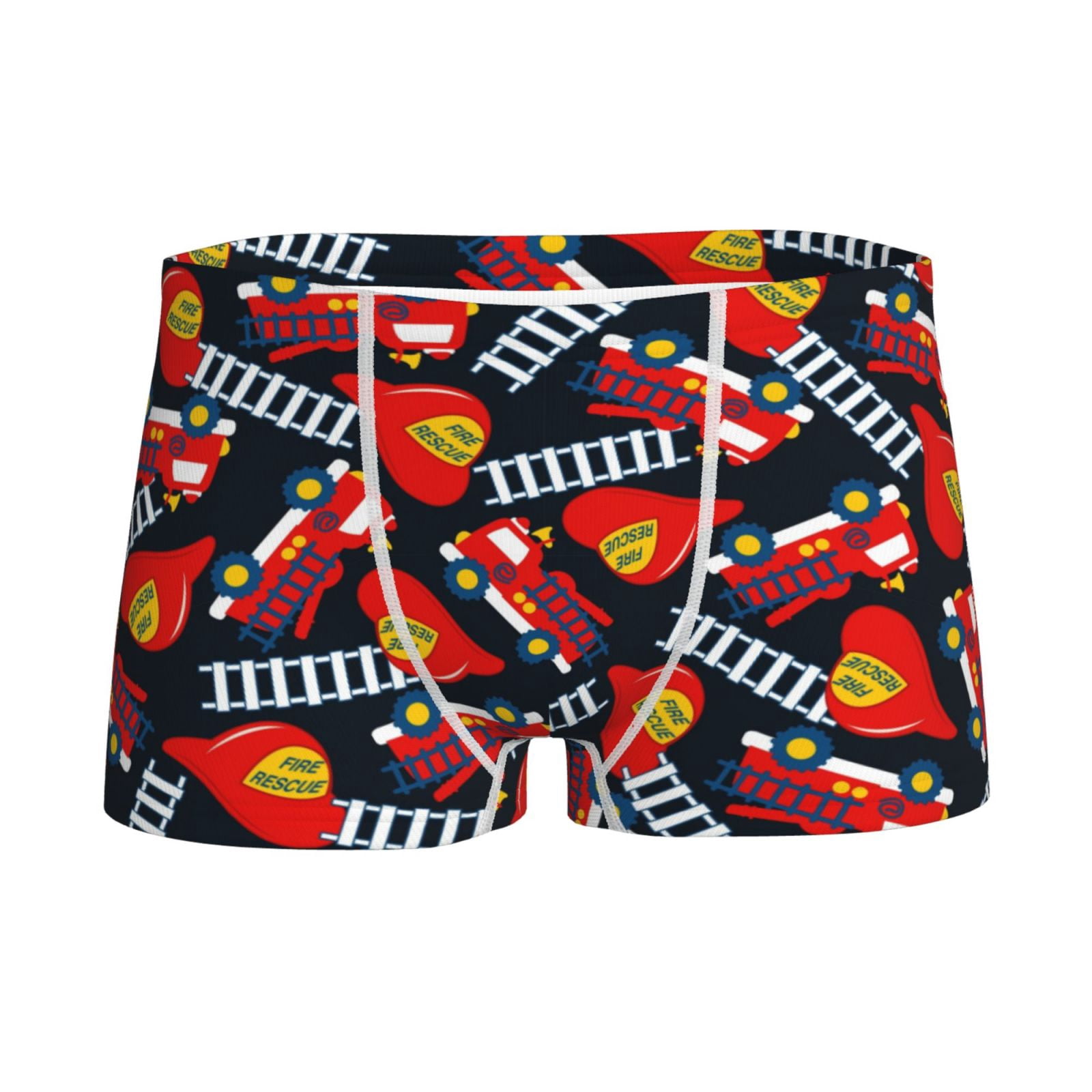 Yiaed Fire Rescue With Red Helmet And Truck Print Boys' Boxer Briefs ...