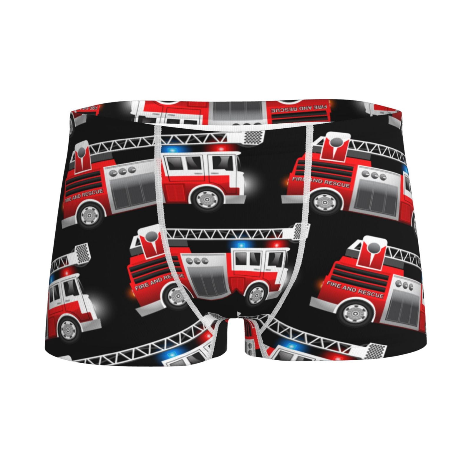Yiaed Fire and Rescue Truck Print Boys' Boxer Briefs Cotton Casual ...