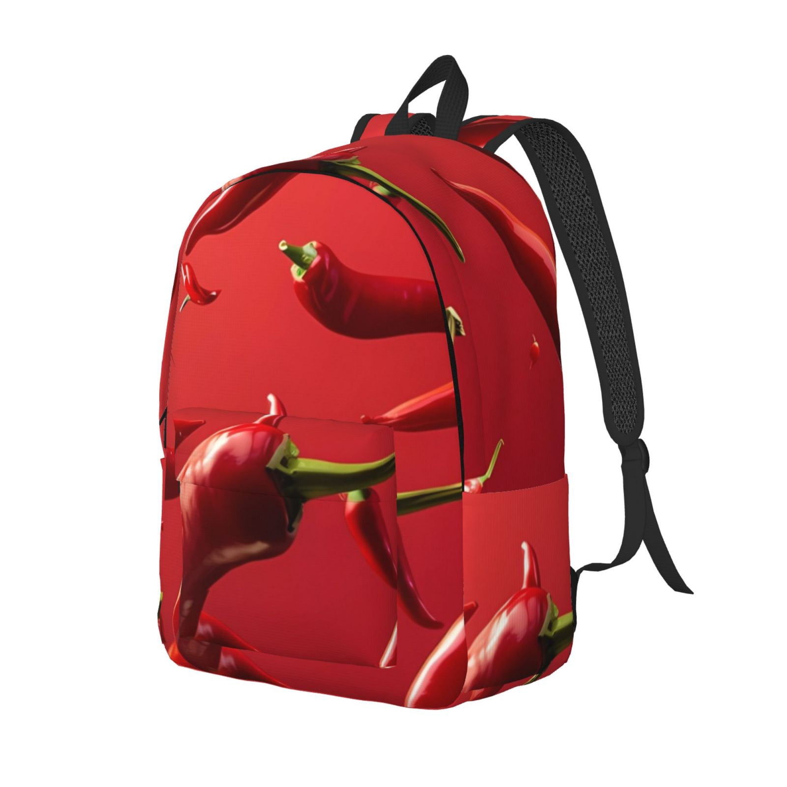 Yiaed Floating Red Chili Peppers Print Laptop Backpack Travel Canvas ...