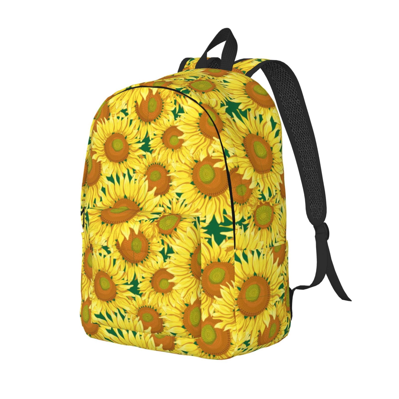 Yiaed Floral Sunflowers Print Print Laptop Backpack Travel Canvas ...