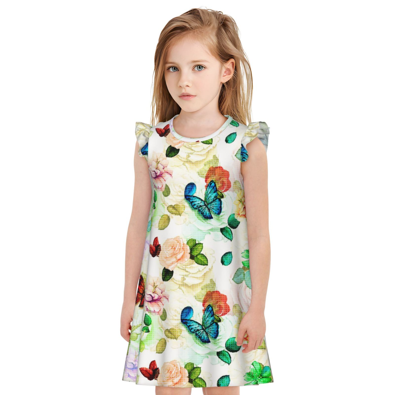 Yiaed Floral Vintage Print Girls Nightgowns, Princess Pajama Dresses ...