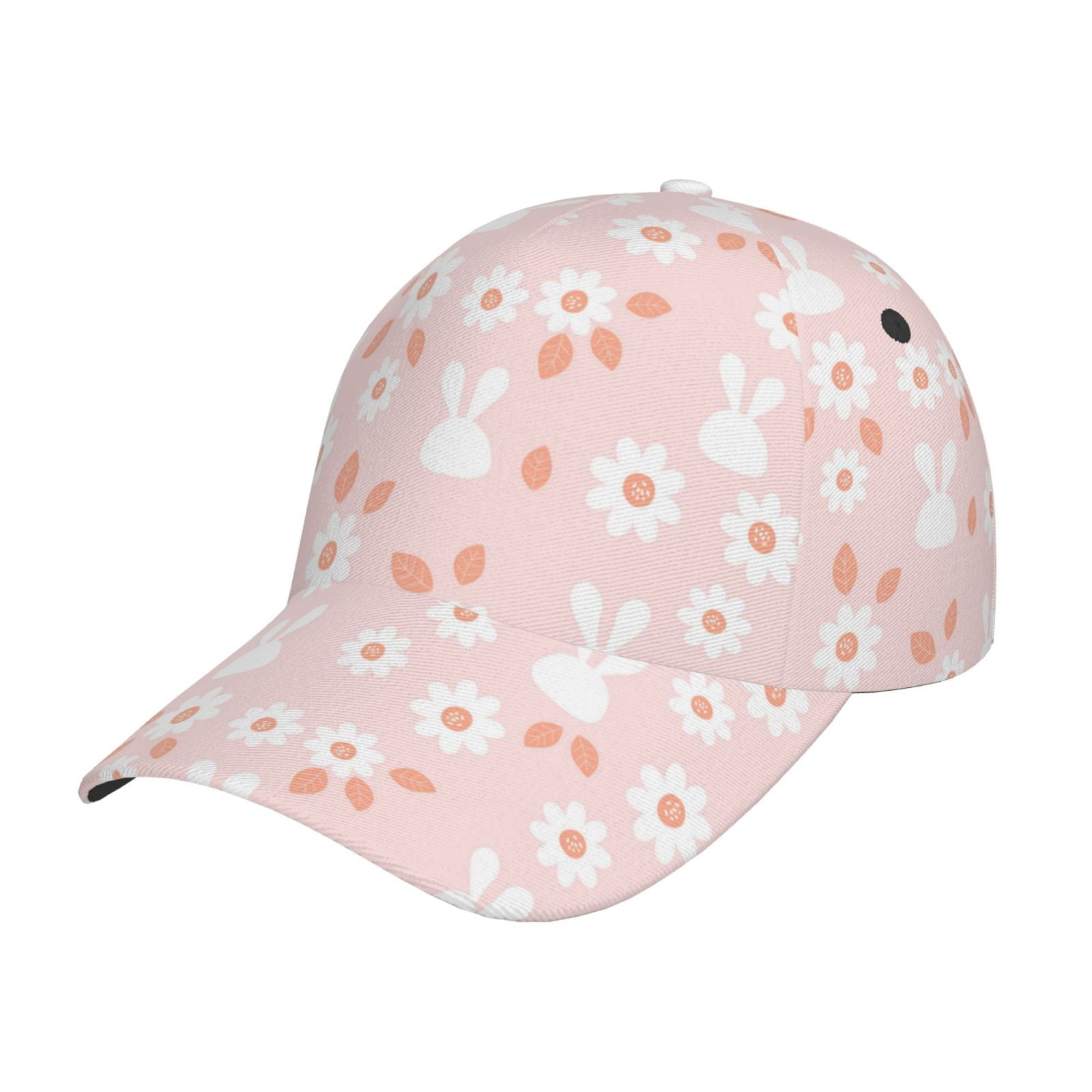 Yiaed Flower Rabbit Print Cap Adjustable Size for Running Workouts and ...