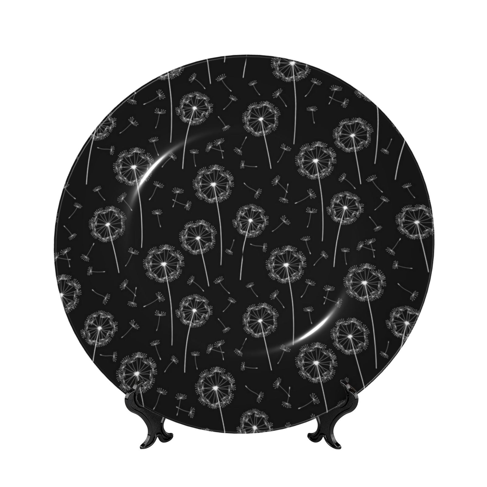 Yiaed Flying Dandelion Print Bone China Decorative Plate Ceramic Dinner ...
