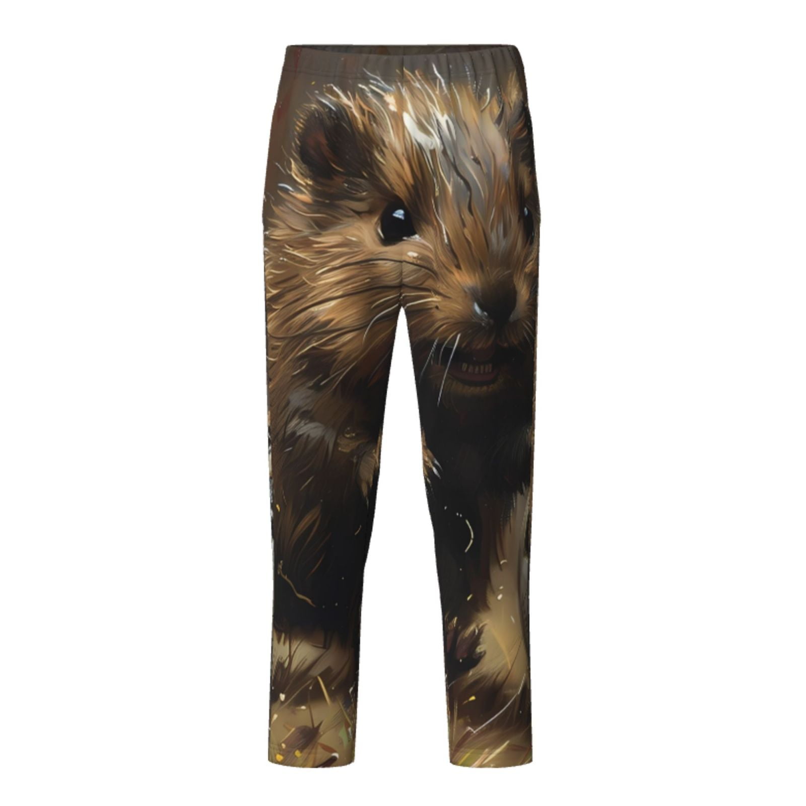 Yiaed Football Loving Hamster Print Teenagers' Lounge Pants, Loose PJ ...