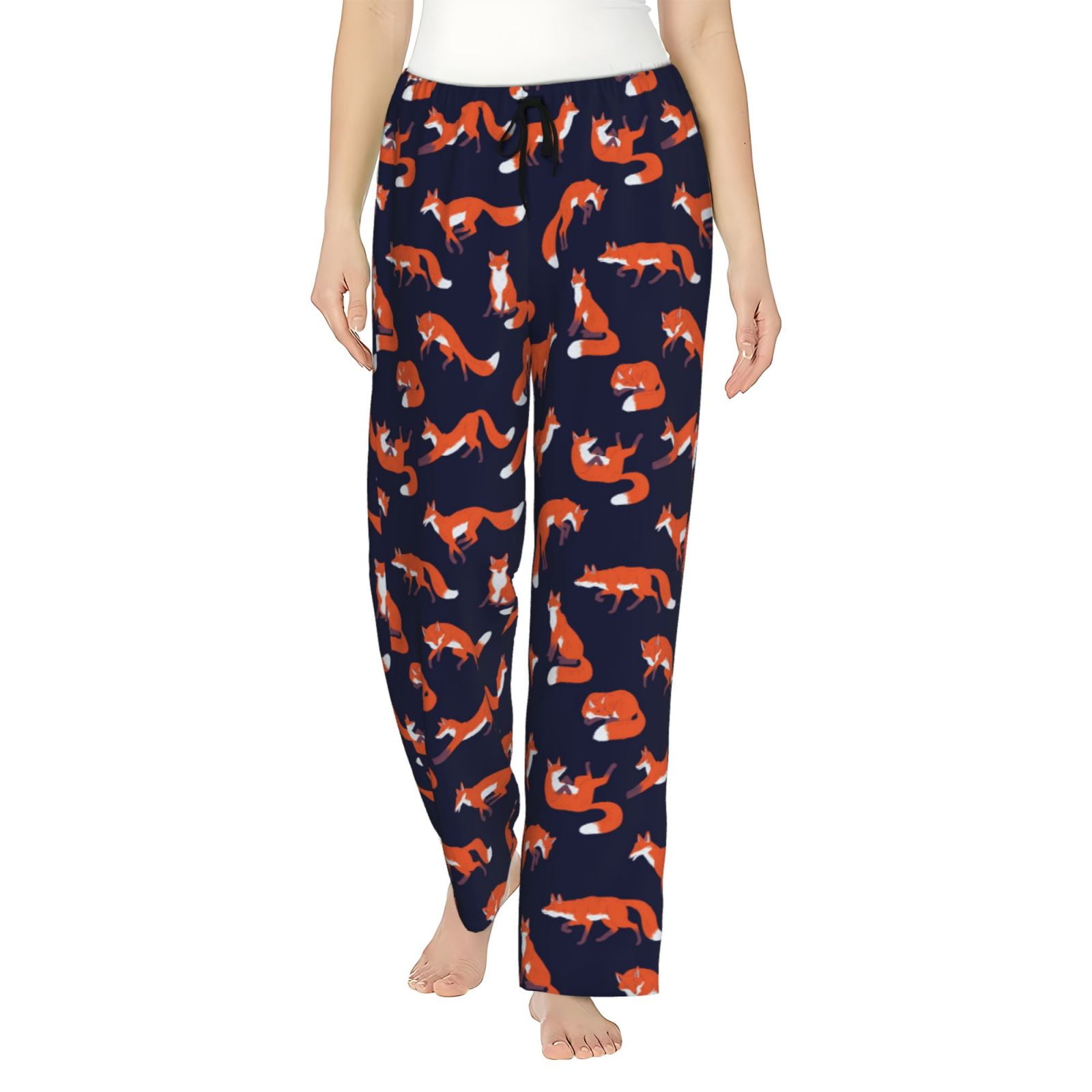 Yiaed Foxes In Different Poses Print Womens Lounge Pants, Loose PJ ...