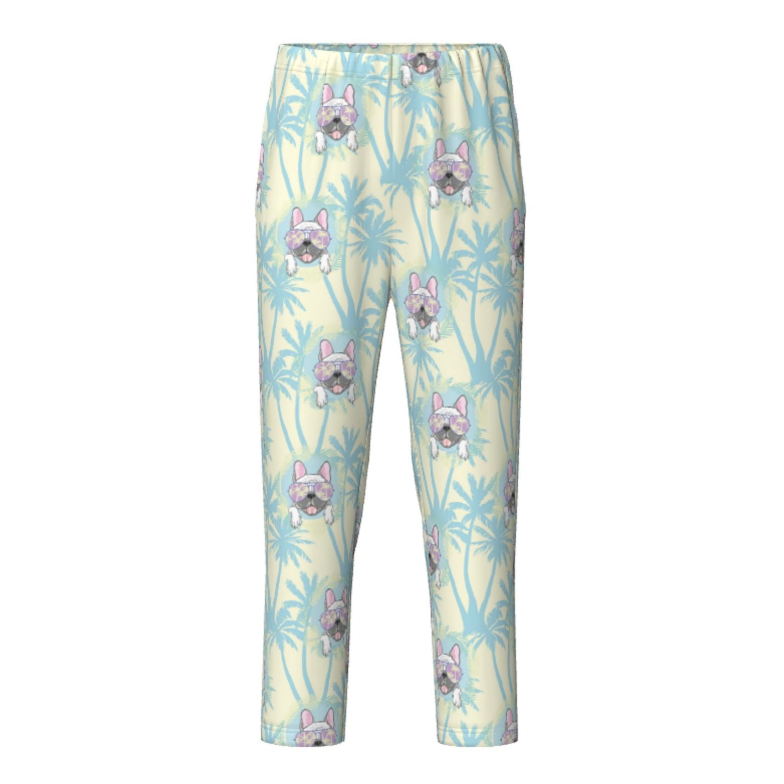 Yiaed French Bulldog 3 Print Teenagers' Lounge Pants, Loose PJ Bottoms ...