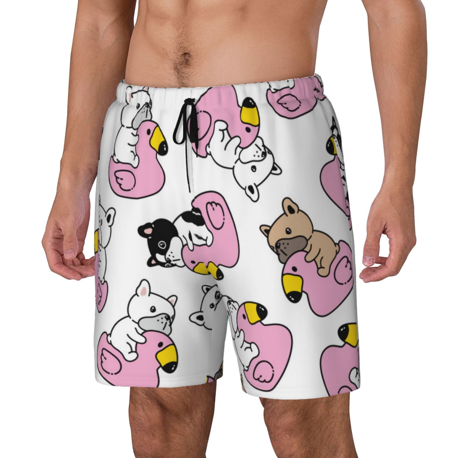 Yiaed French Bulldog Duck Print Mens Swim Trunks Bathing Suit ...