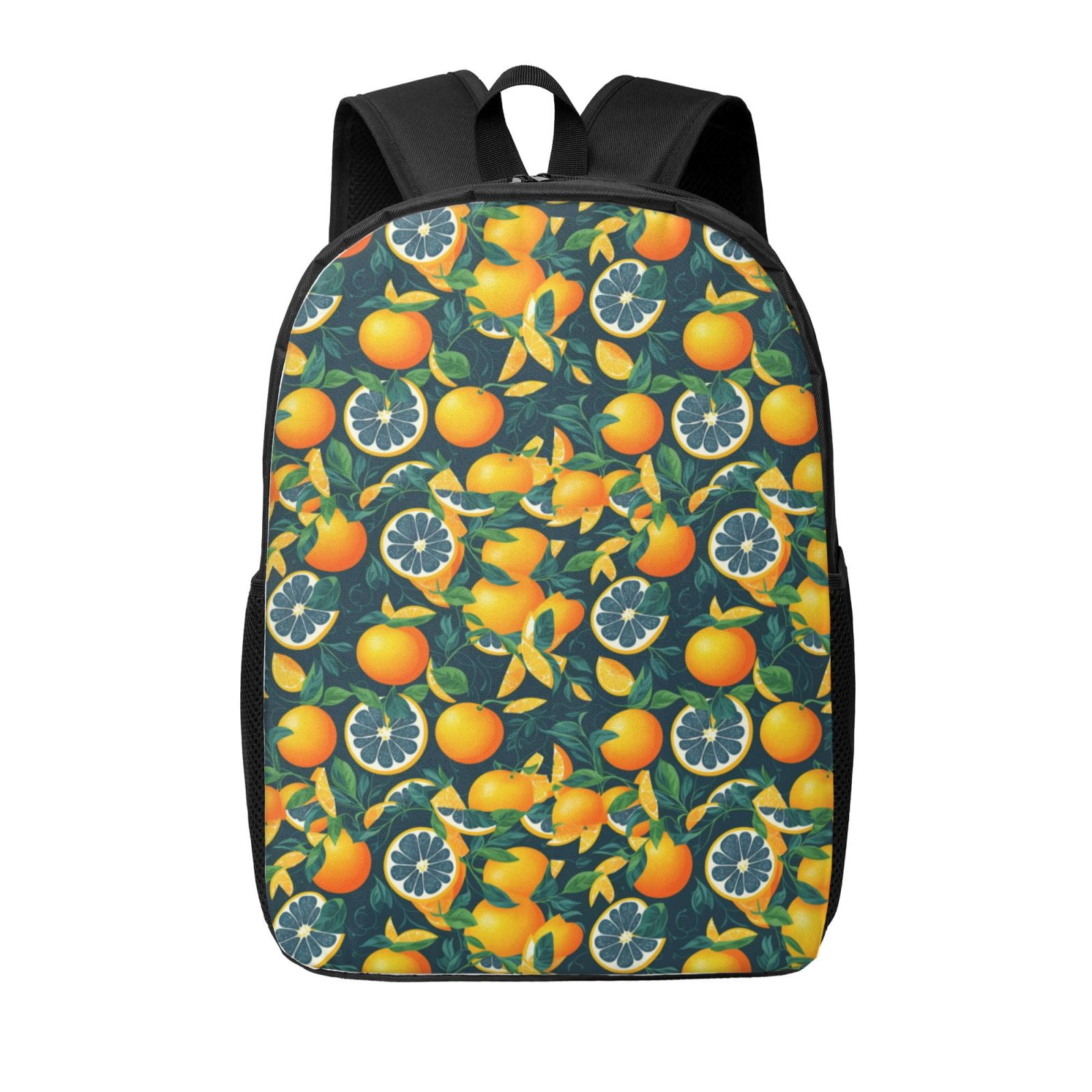 Yiaed Fresh Orange Print Travel Laptop Backpack, 17 Inch Extra Large ...