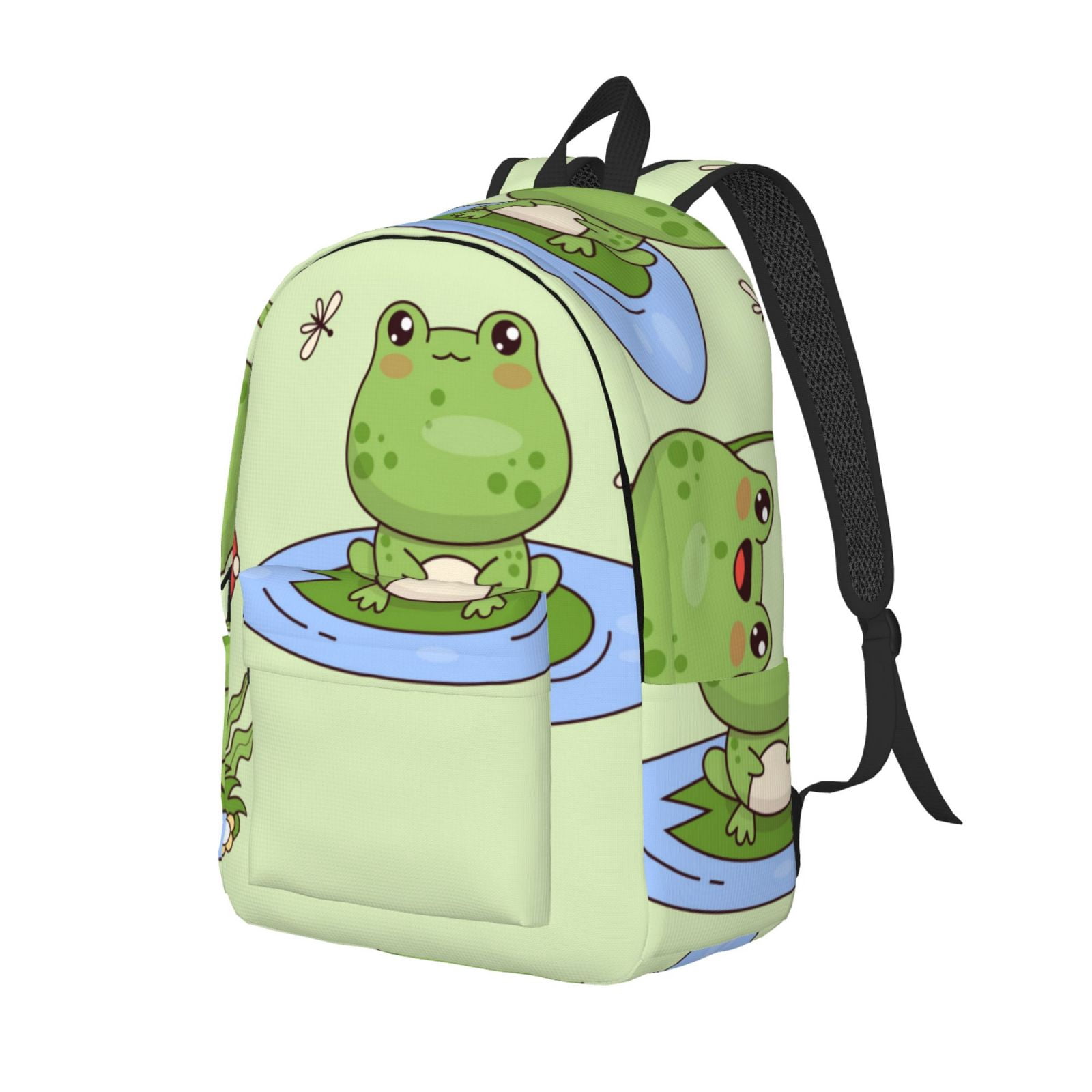Yiaed Frog Amanita Mushroom Print Laptop Backpack Travel Canvas ...