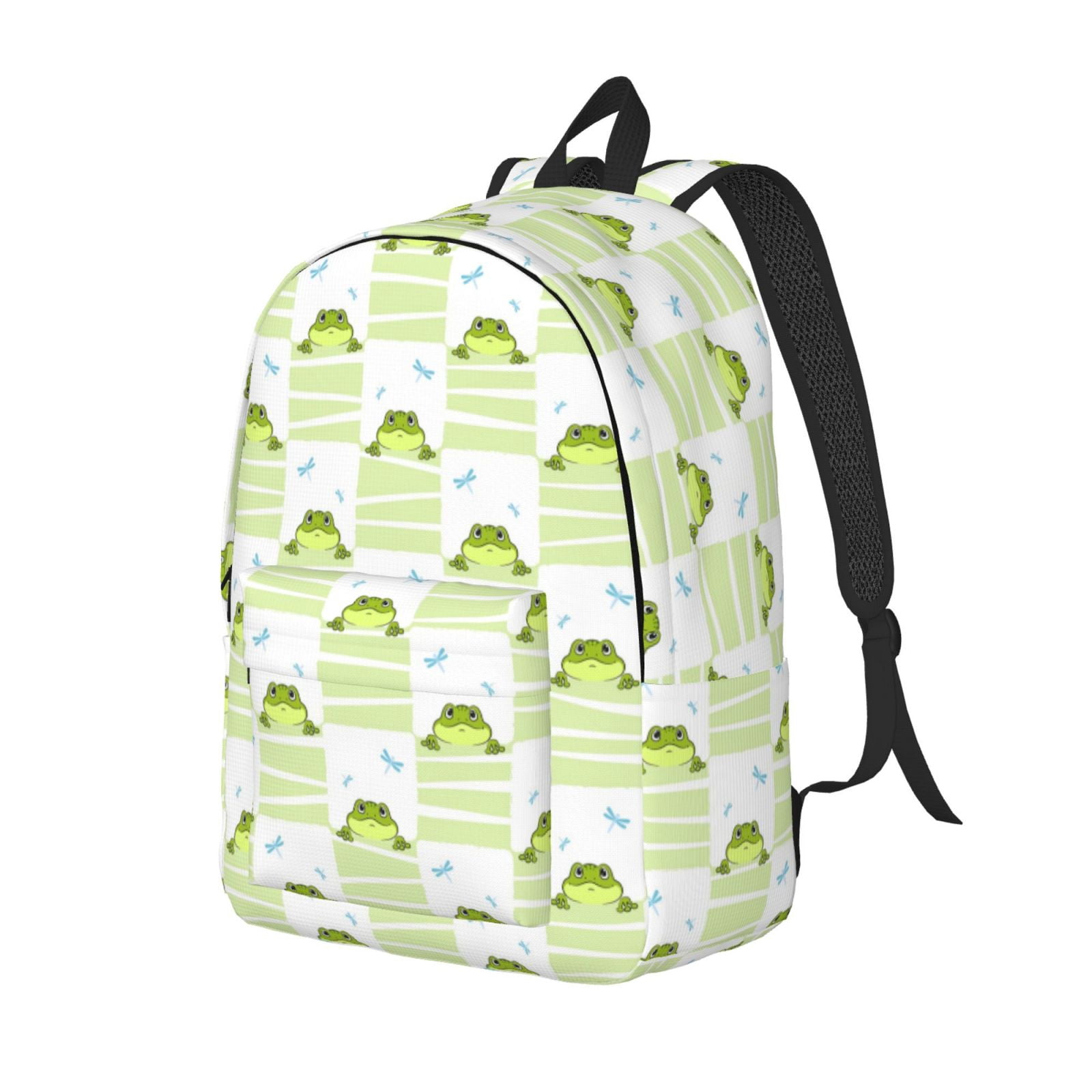Yiaed Frogs and Dragonflies Print Print Laptop Backpack Travel Canvas ...