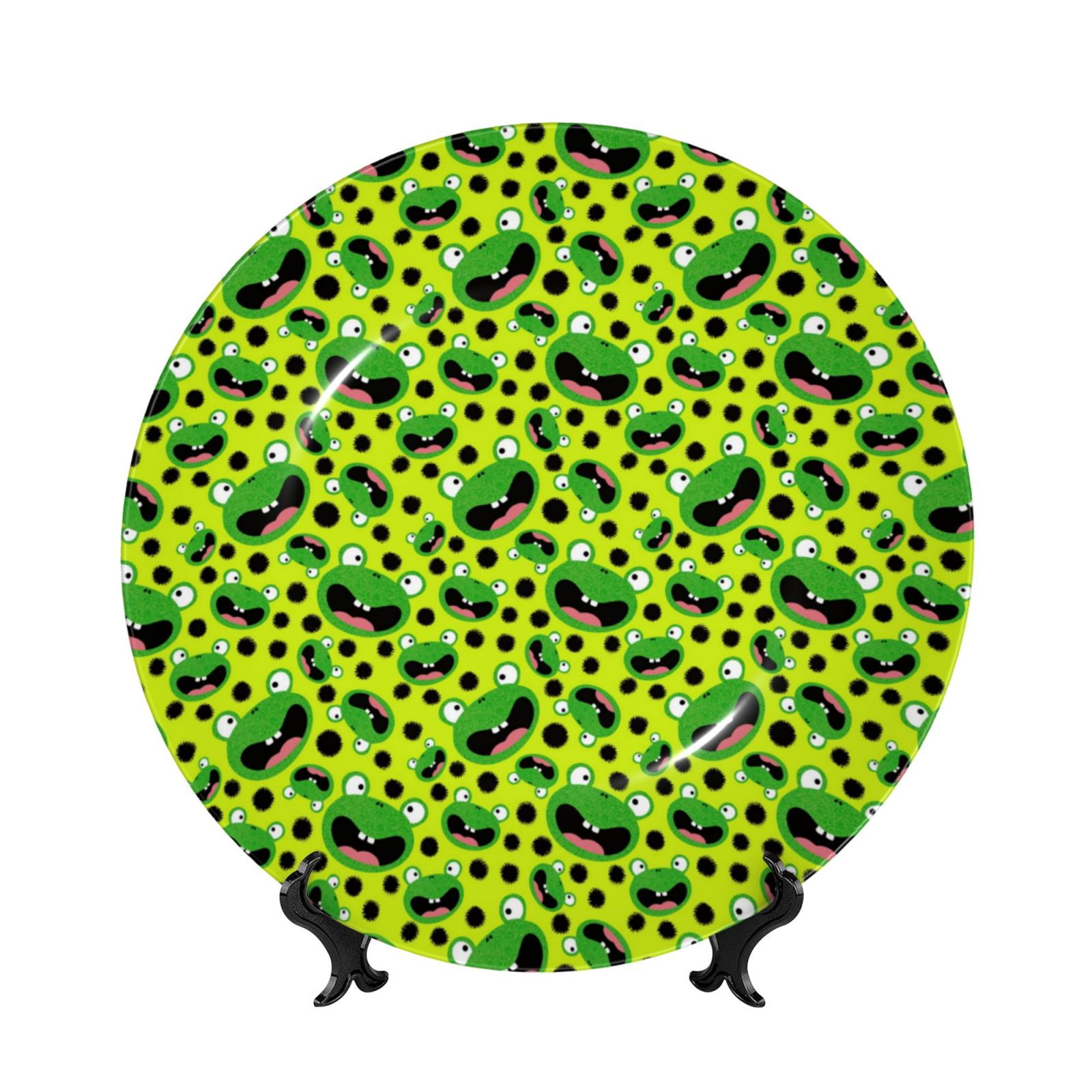 Yiaed Frogs Print Bone China Decorative Plate Ceramic Dinner Plates Art ...