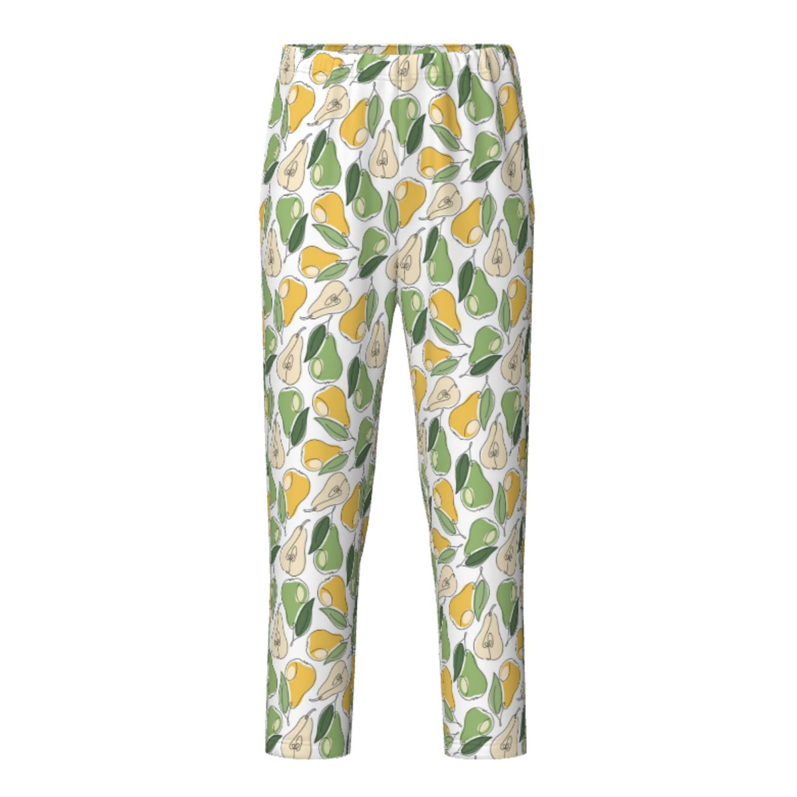 Yiaed Fruit Pears Print Teenagers' Lounge Pants, Loose PJ Bottoms, Long ...