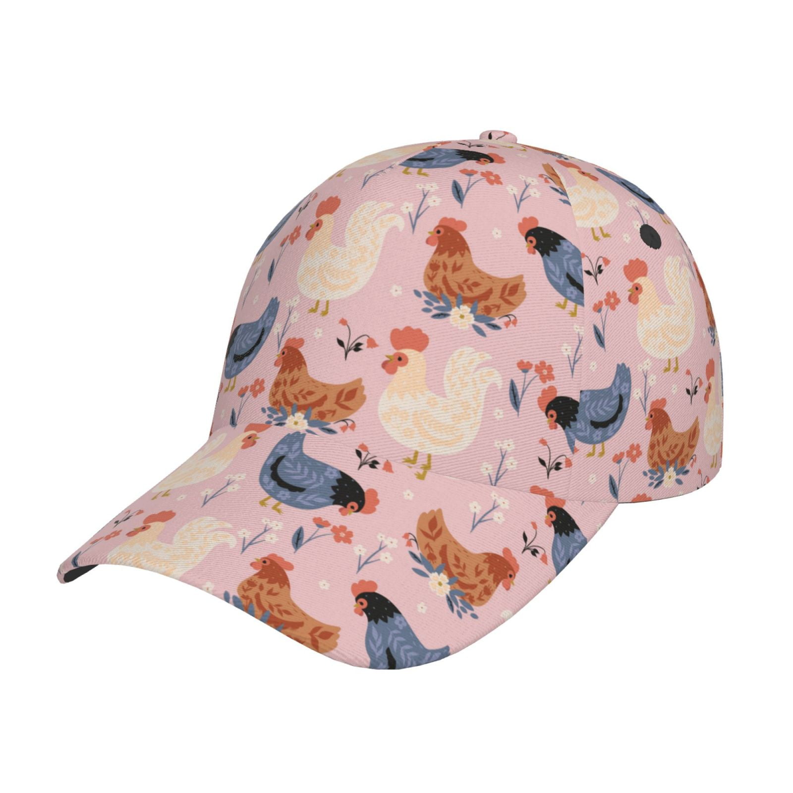 Yiaed Funny Chicken Print Cap Adjustable Size for Running Workouts and ...