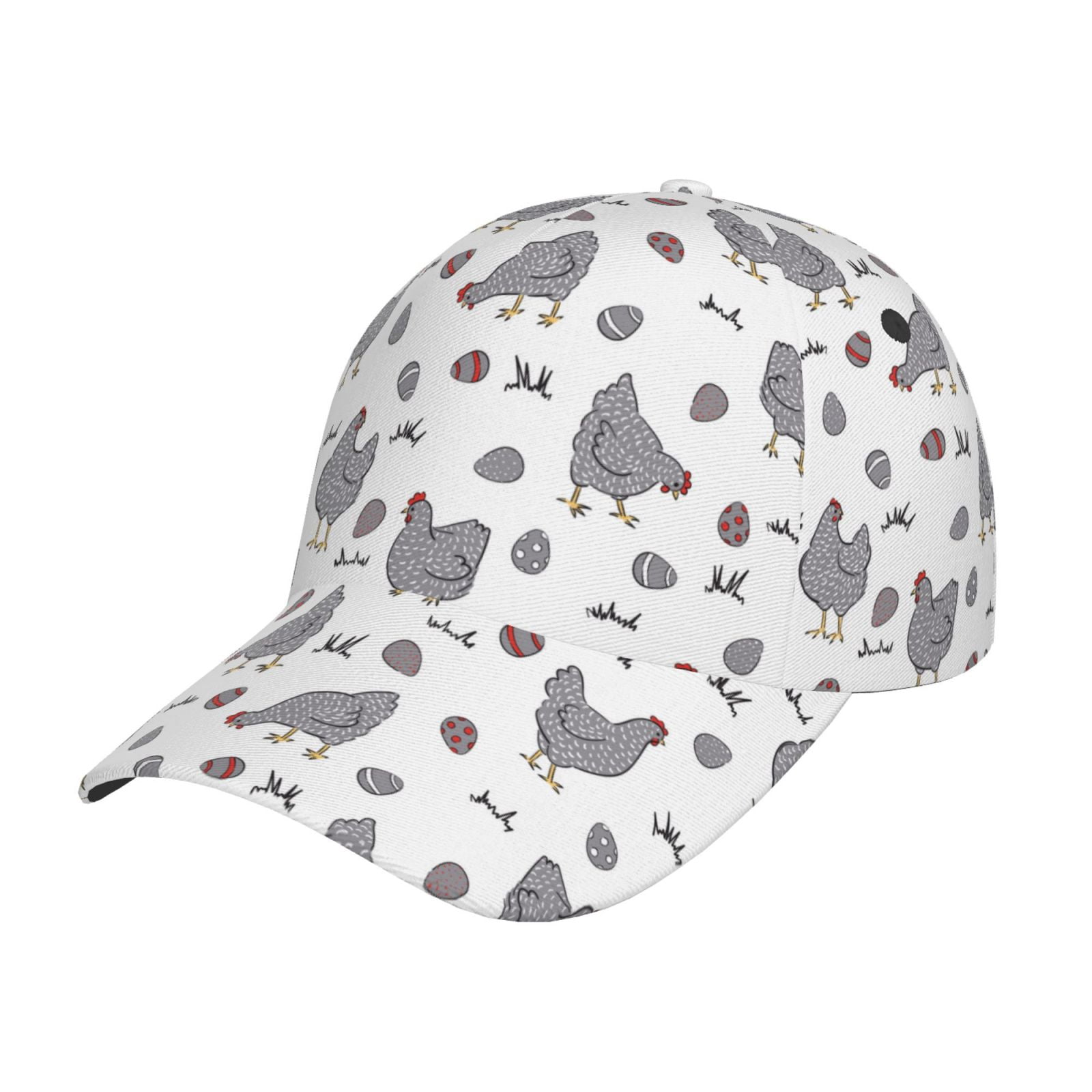 Yiaed Funny Chicken Print Cap Adjustable Size for Running Workouts and ...