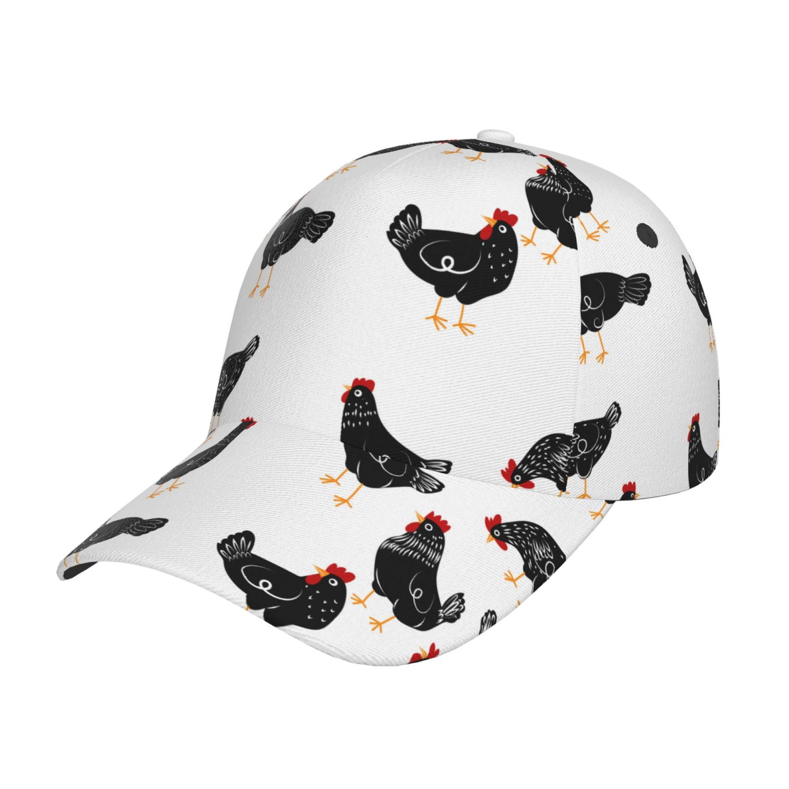 Yiaed Funny Chicken Print Cap Adjustable Size for Running Workouts and ...