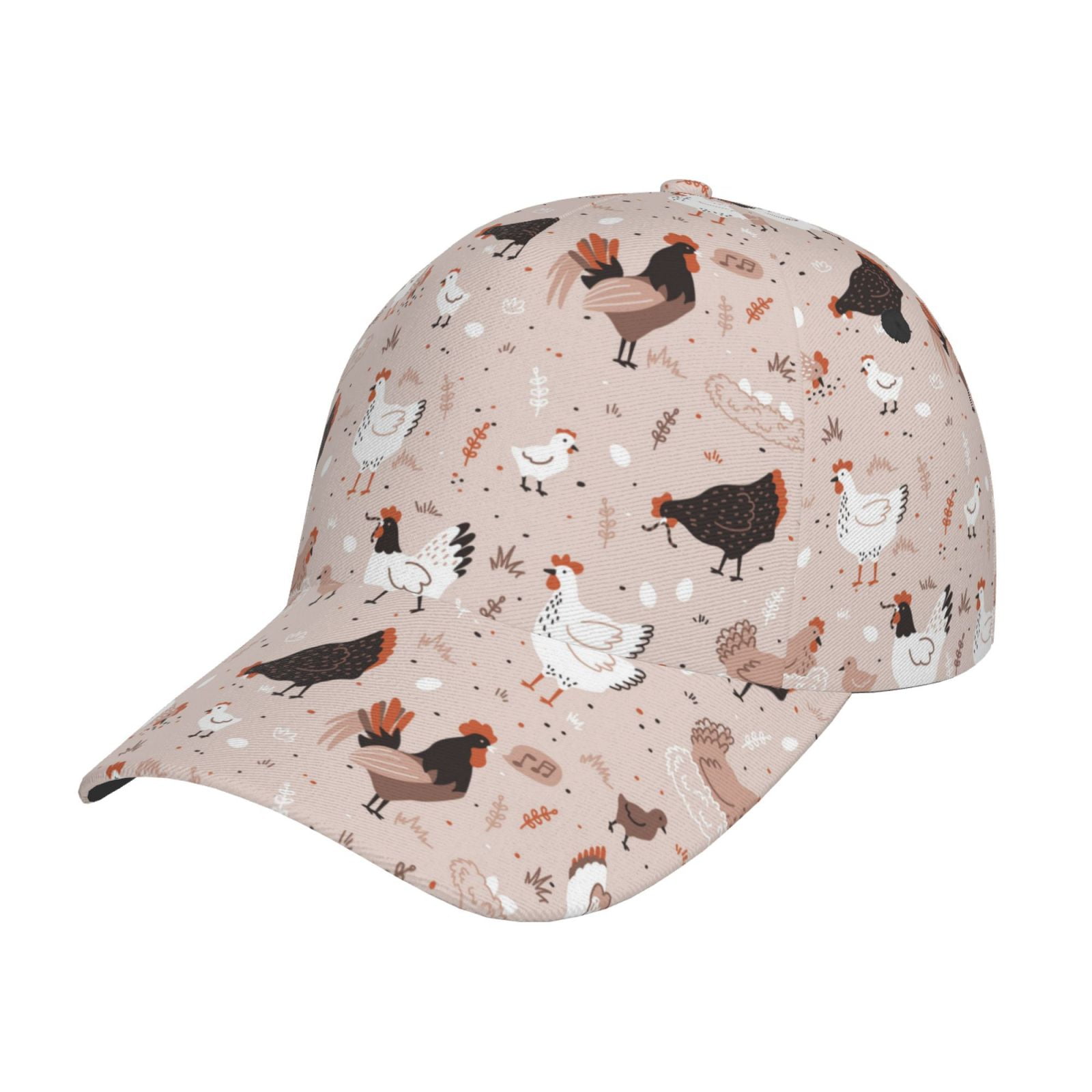 Yiaed Funny Chicken Print Cap Adjustable Size for Running Workouts and ...