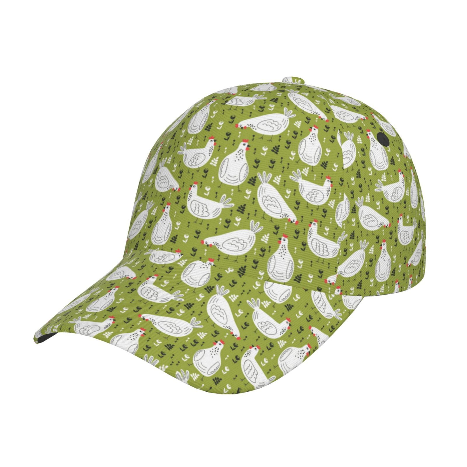 Yiaed Funny Chicken Print Cap Adjustable Size for Running Workouts and ...
